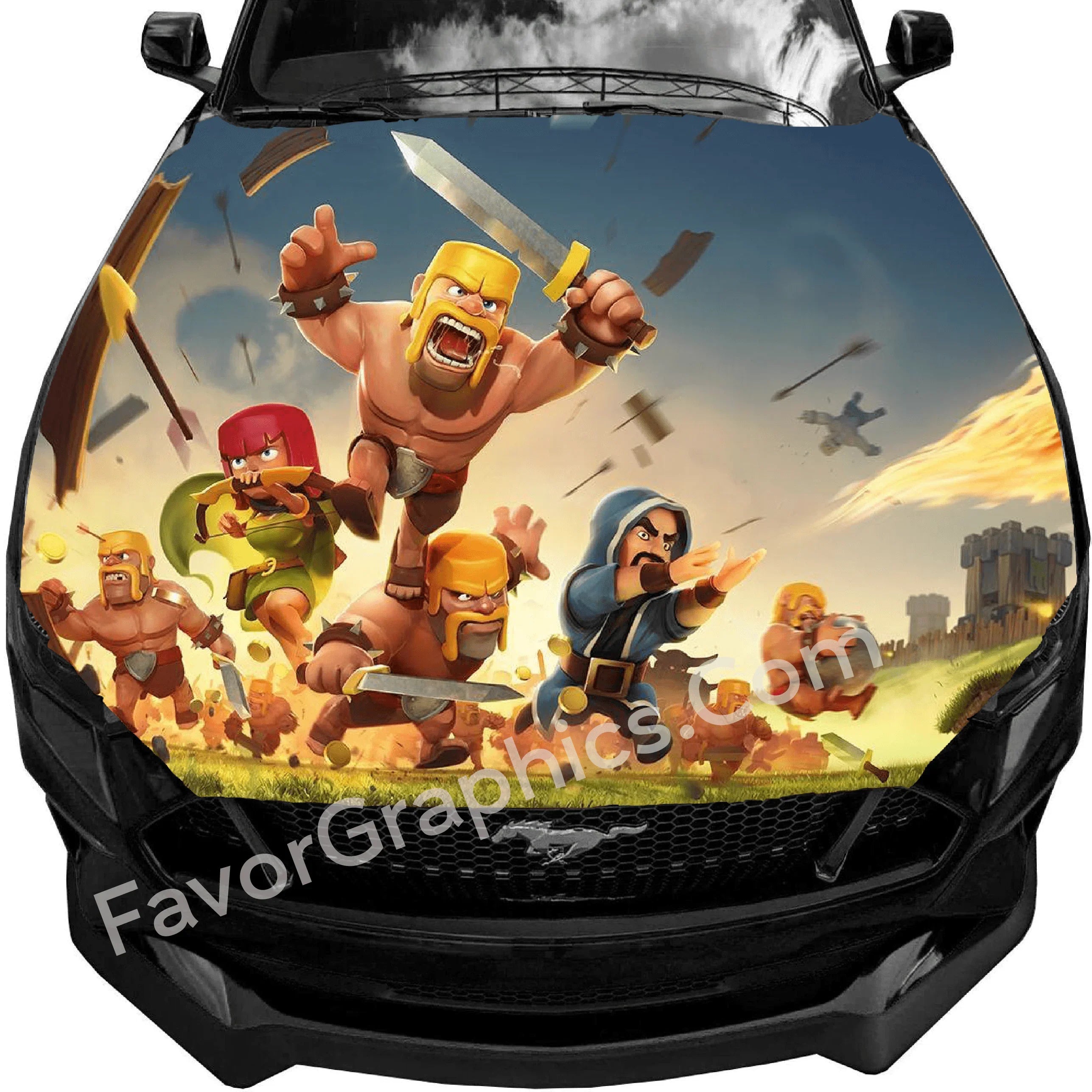 Clash Of Clans Car Decal Sticker Vinyl Hood Wrap – Favor Graphics