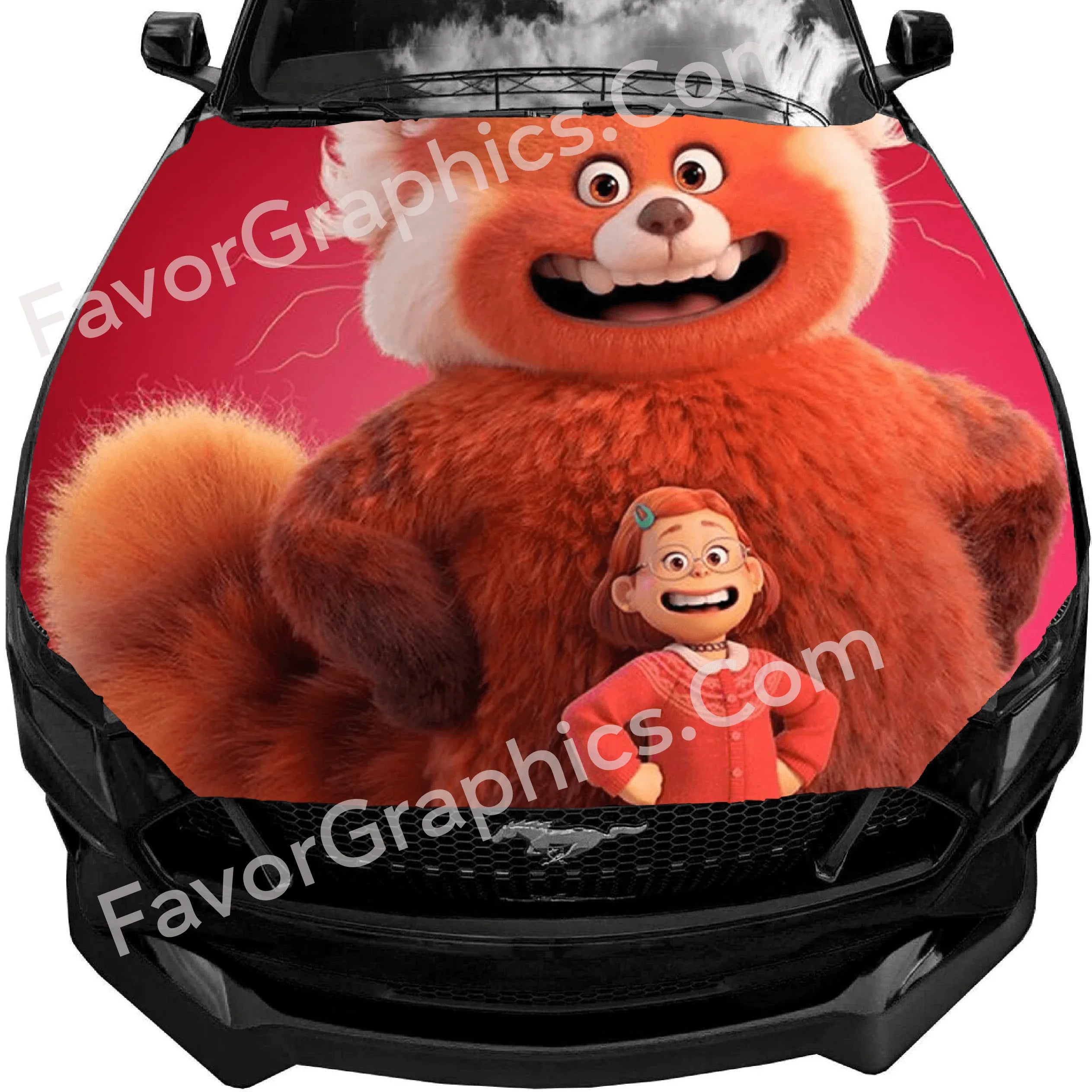 Pixar's Turning Red Car Decal Sticker Vinyl Hood Wrap – Favor Graphics
