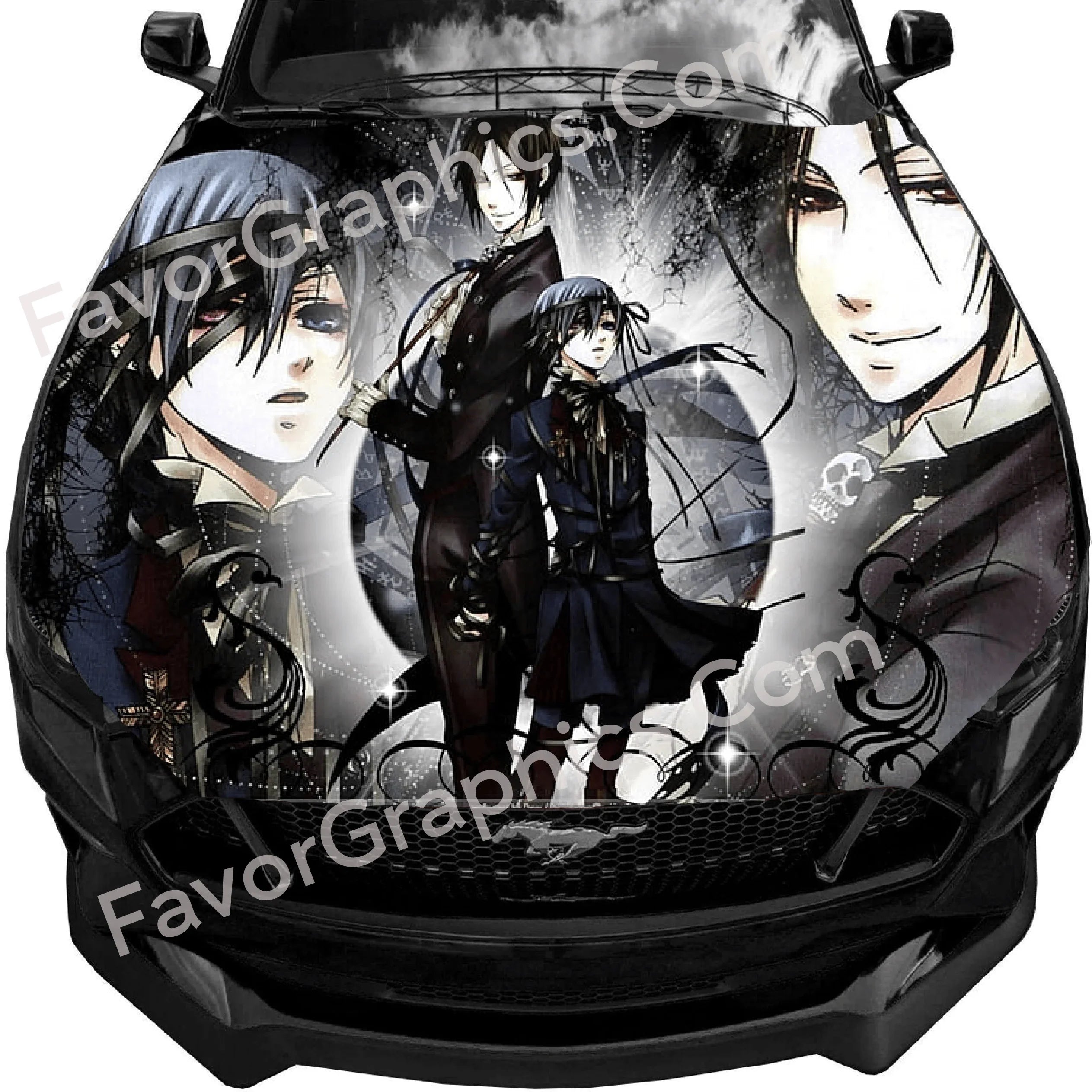 Black Butler Kuroshitsuji Car Decal Sticker Vinyl Hood Wrap – Favor ...