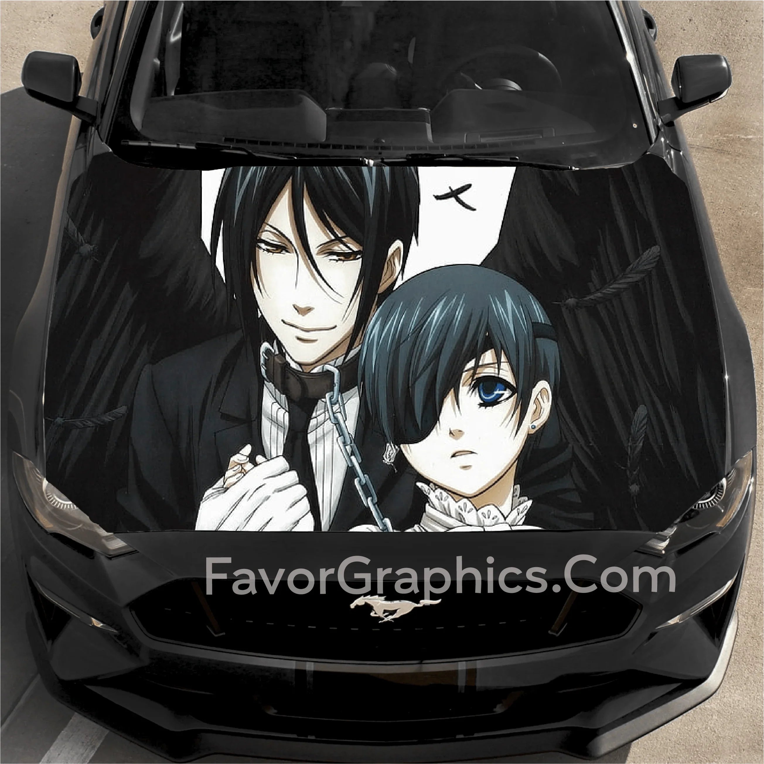 Black Butler Car Decal Sticker Vinyl Hood Wrap – Favor Graphics