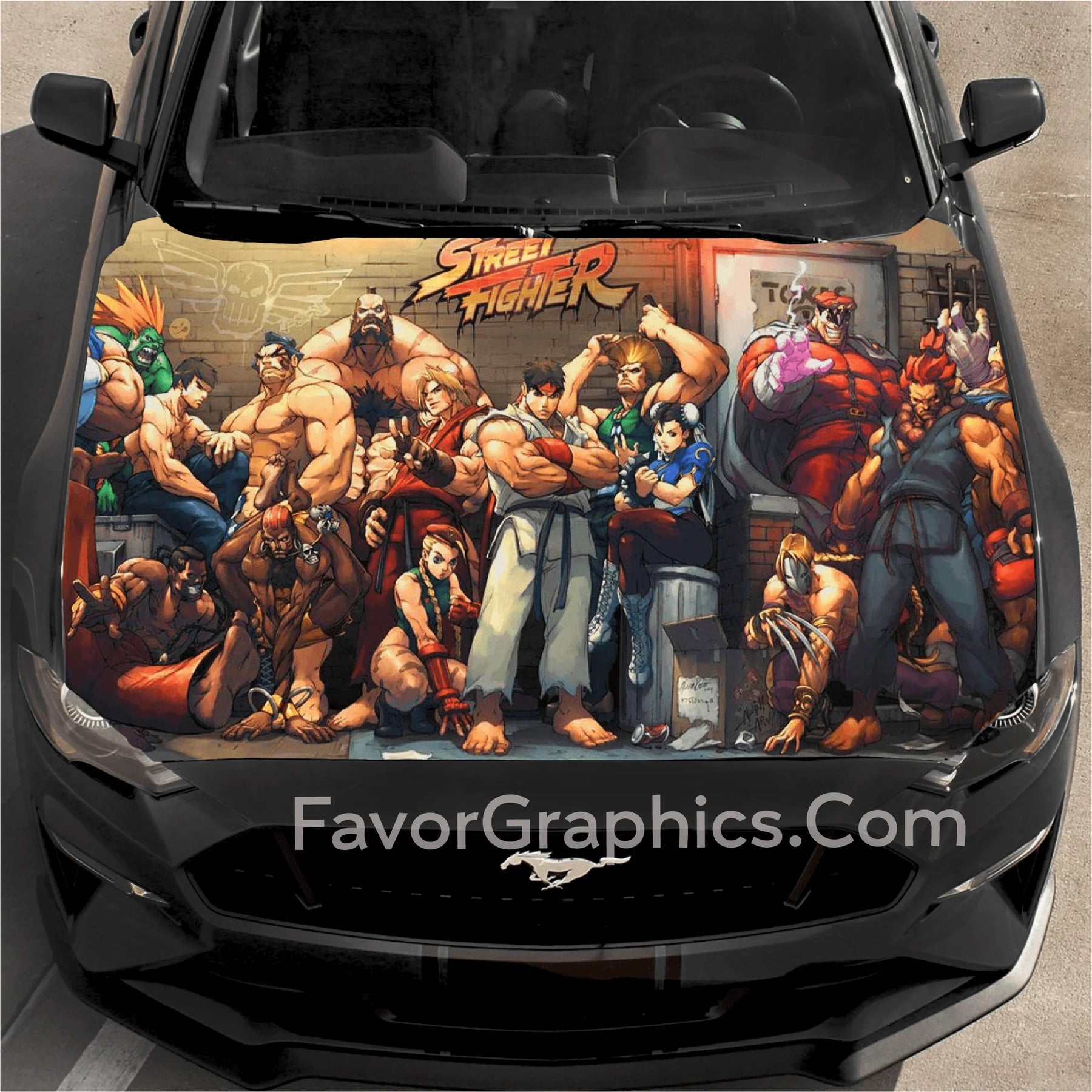 Street Fighter Car Decal Sticker Vinyl Hood Wrap – Favor Graphics