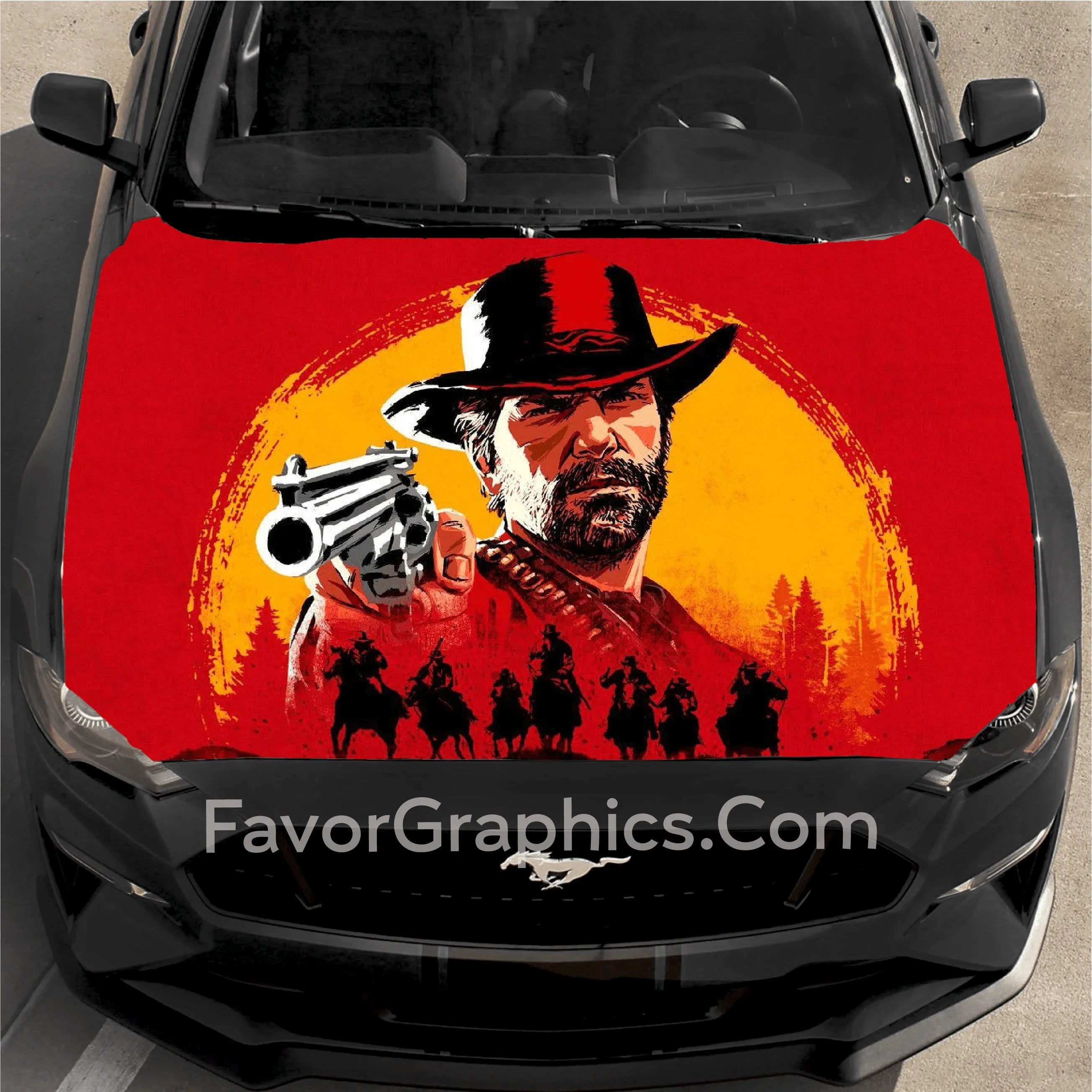 Red Dead Redemption Car Decal Sticker Vinyl Hood Wrap – Favor Graphics