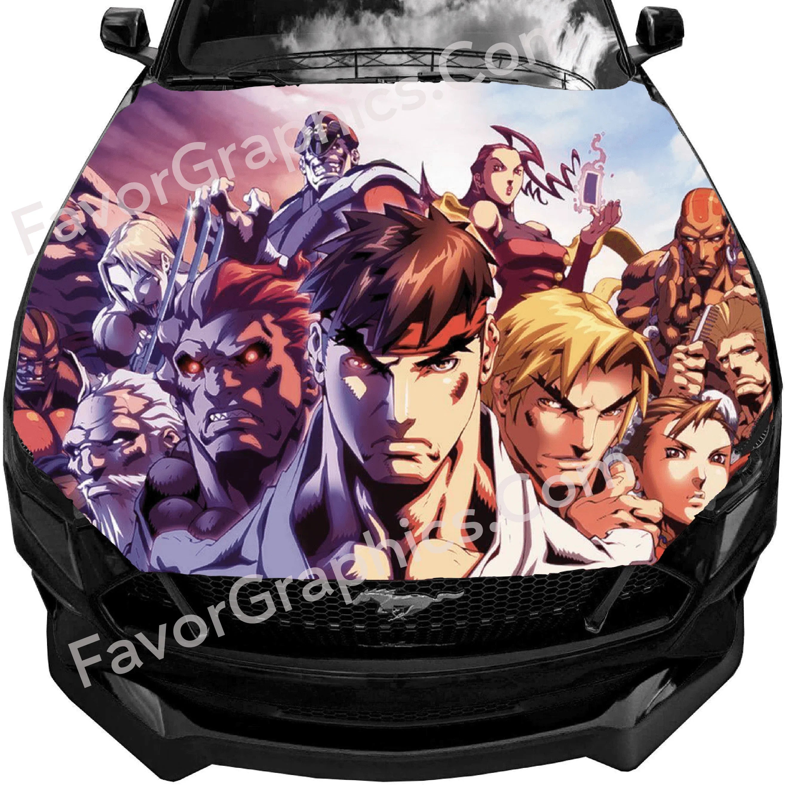Street Fighter Car Decal Sticker Vinyl Hood Wrap – Favor Graphics