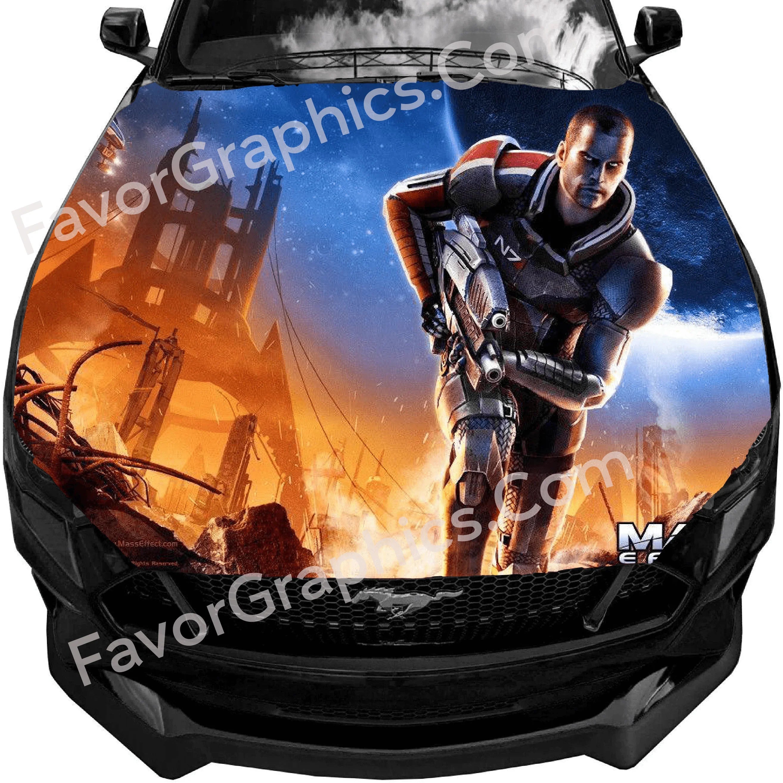 Mass Effect Car Decal Sticker Vinyl Hood Wrap – Favor Graphics