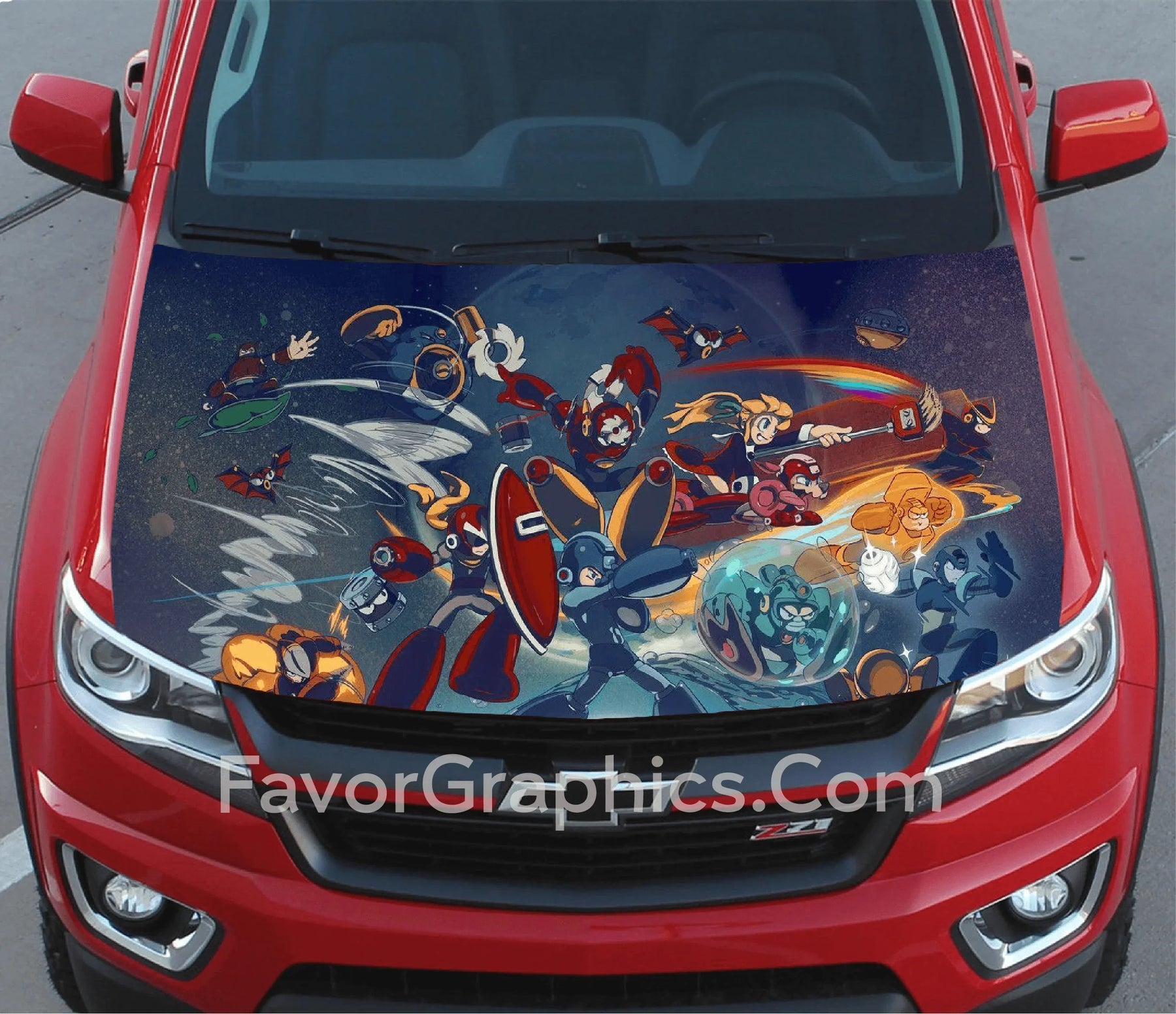 Mega Man Car Decal Sticker Vinyl Hood Wrap – Favor Graphics