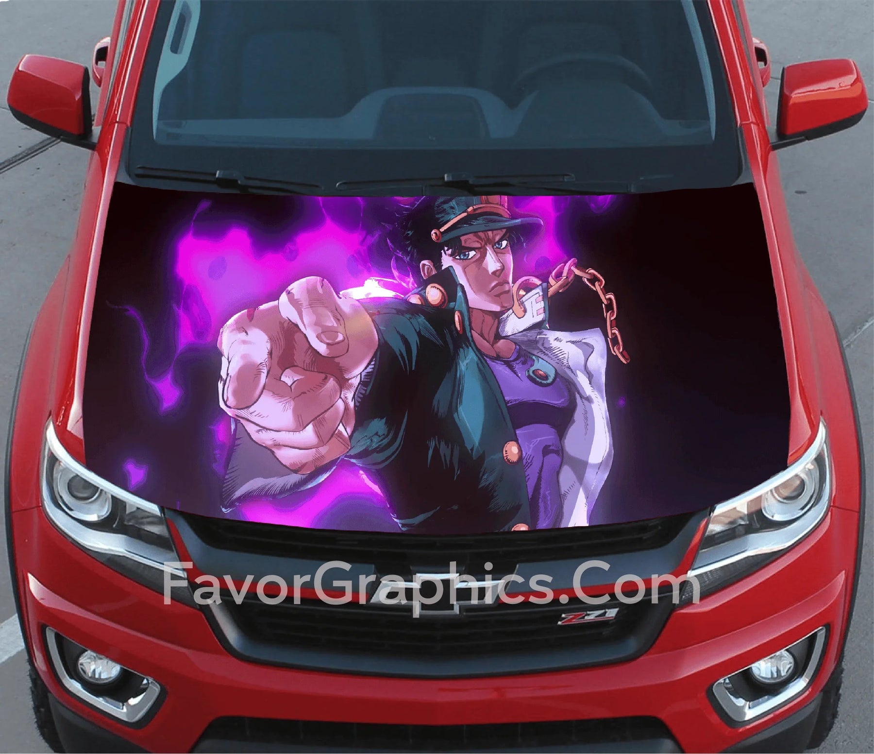 Jotaro Kujo Car Decal Sticker Vinyl Hood Wrap – Favor Graphics