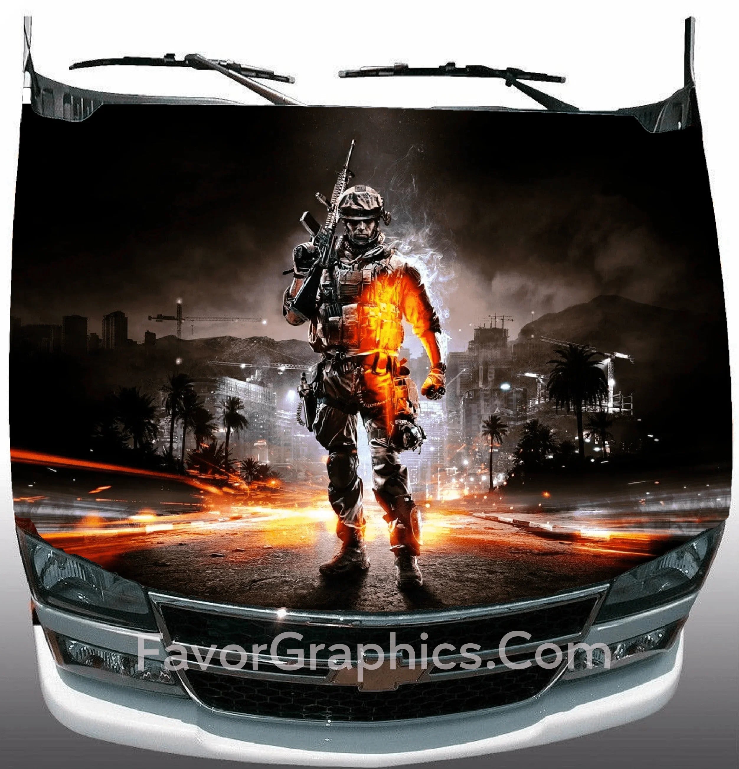 Battlefield Car Decal Sticker Vinyl Hood Wrap – Favor Graphics