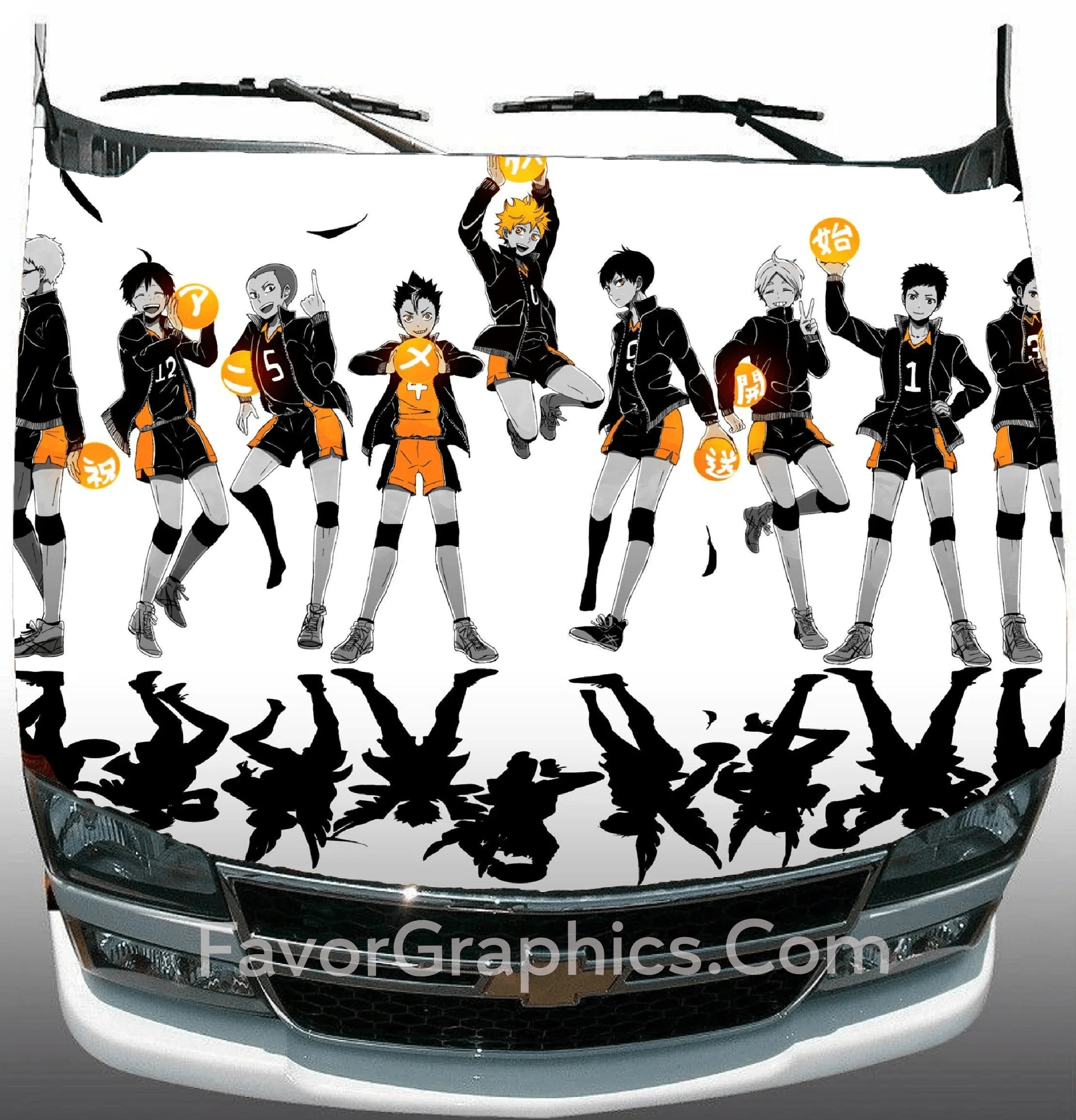 Haikyuu Car Decal Sticker Vinyl Hood Wrap – Favor Graphics