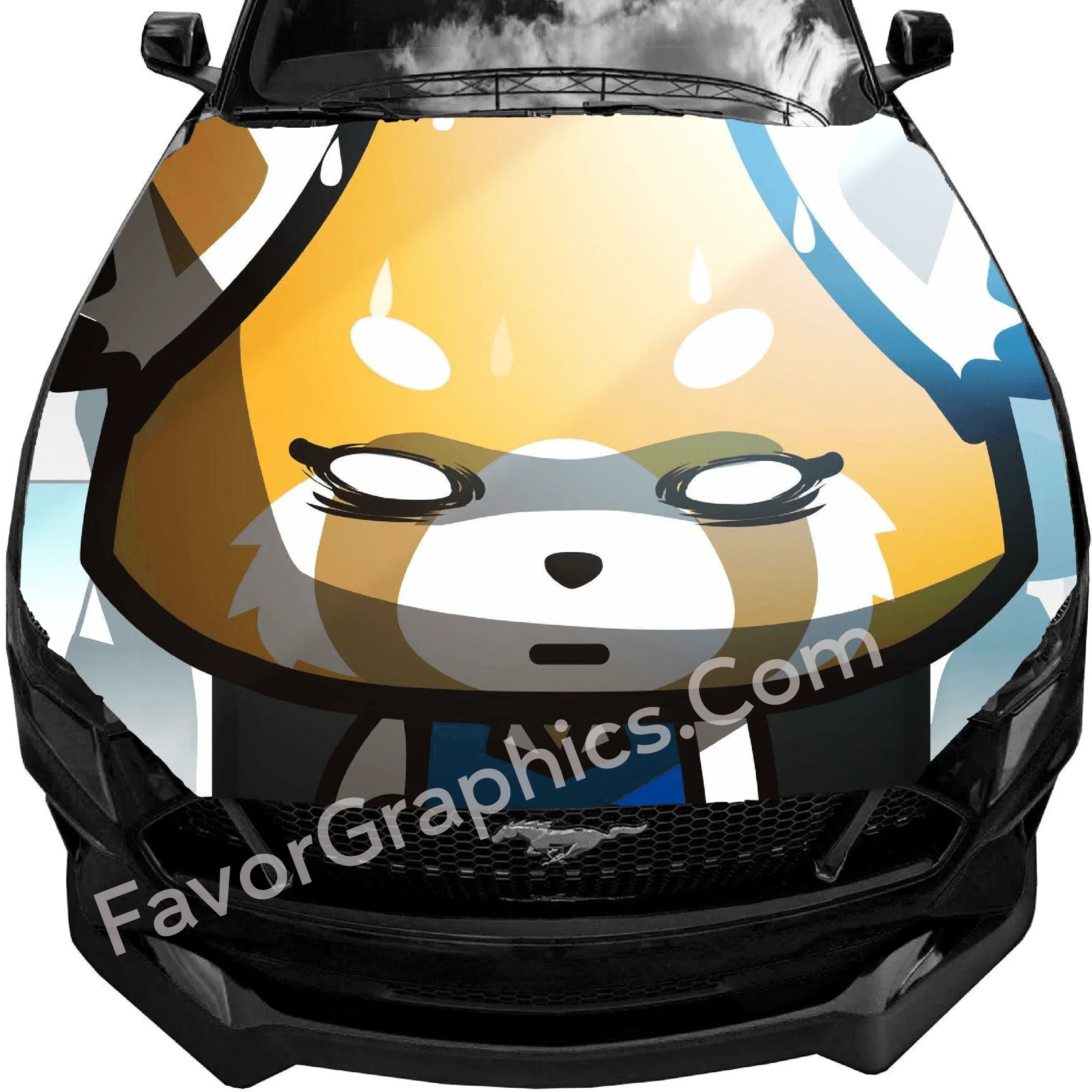 Aggretsuko Car Decal Sticker Vinyl Hood Wrap – Favor Graphics