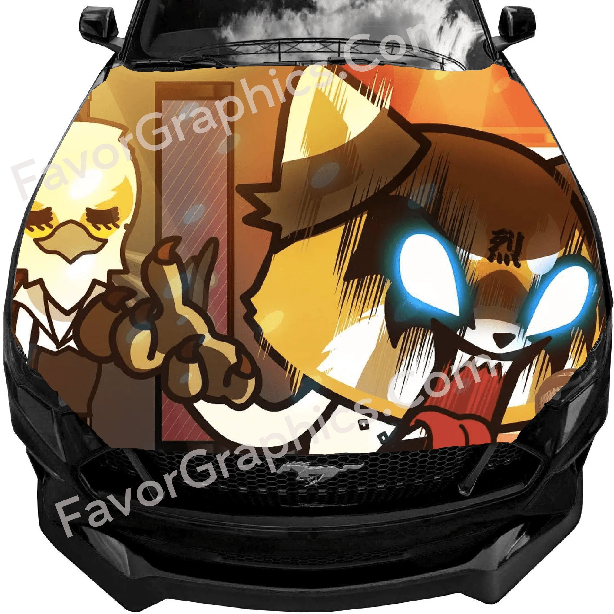 Aggretsuko Car Decal Sticker Vinyl Hood Wrap – Favor Graphics