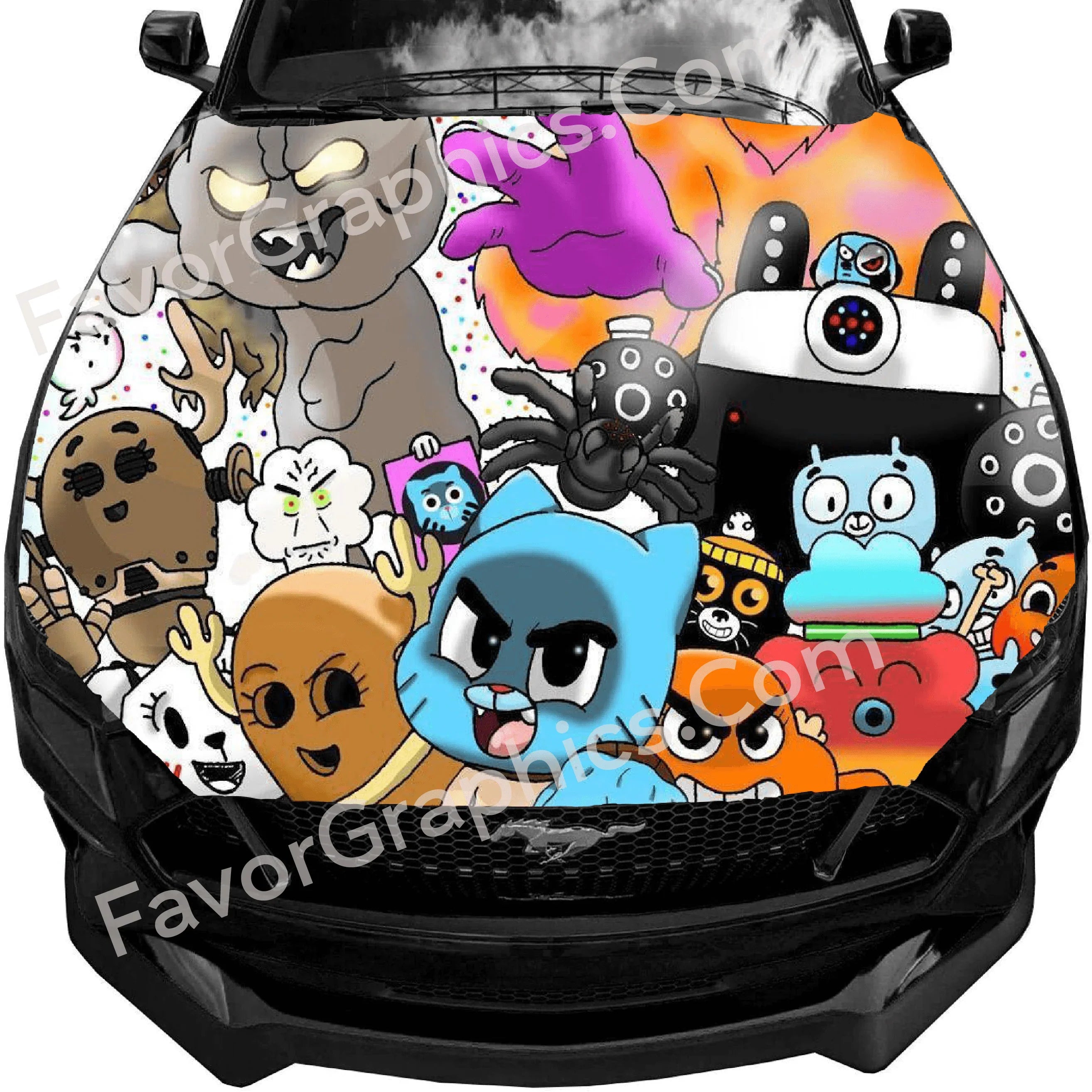 The Amazing World Of Gumball Car Decal Sticker Vinyl Hood Wrap – Favor ...