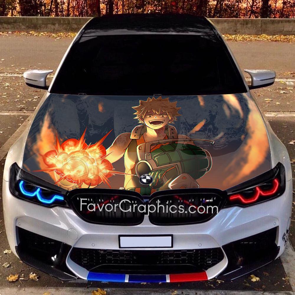 My Hero Academia Car Decal Itasha Vinyl Hood Wrap Sticker, Katsuki Bak ...
