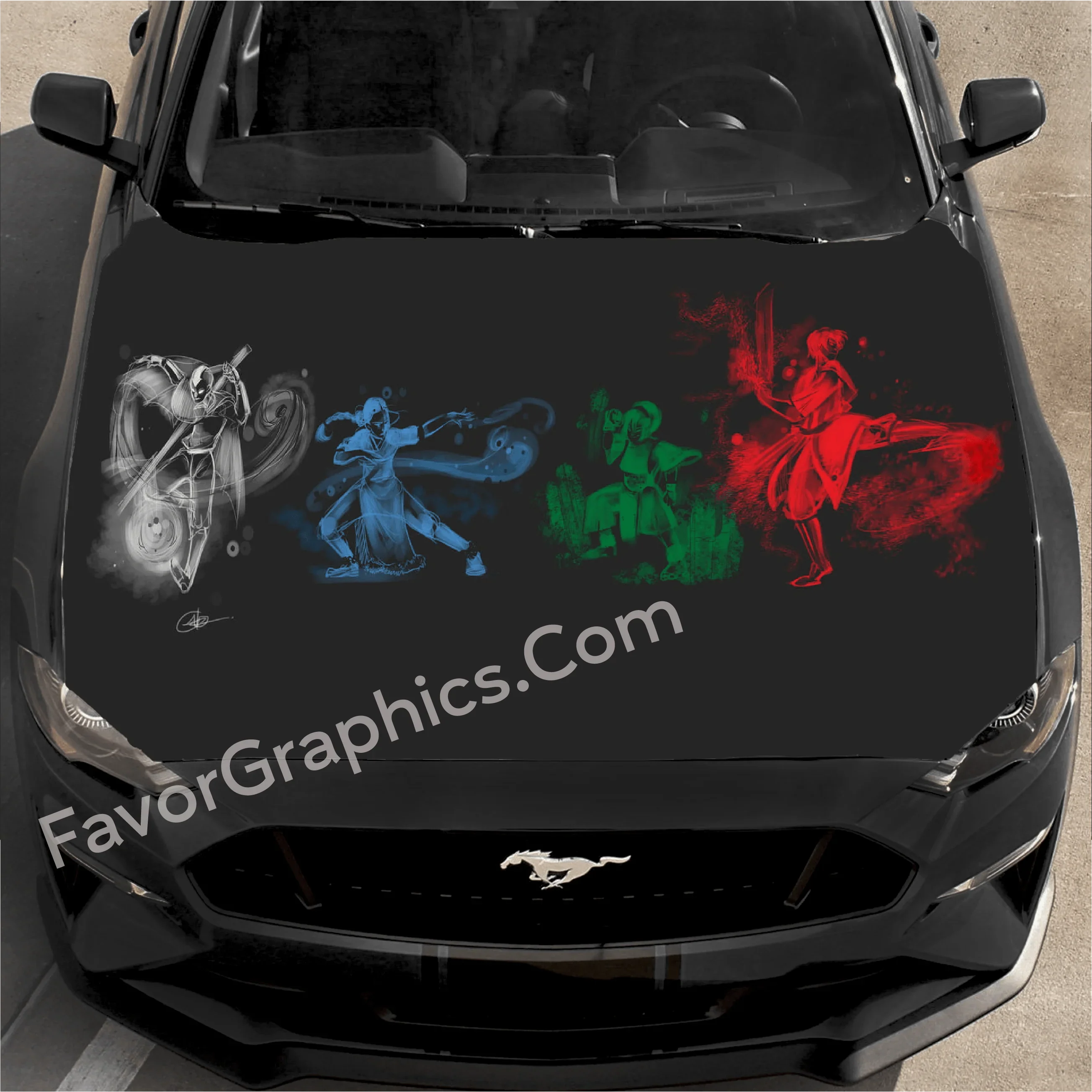 Avatar The Last Airbender Car Decal Sticker Vinyl Hood Wrap High-Quali ...