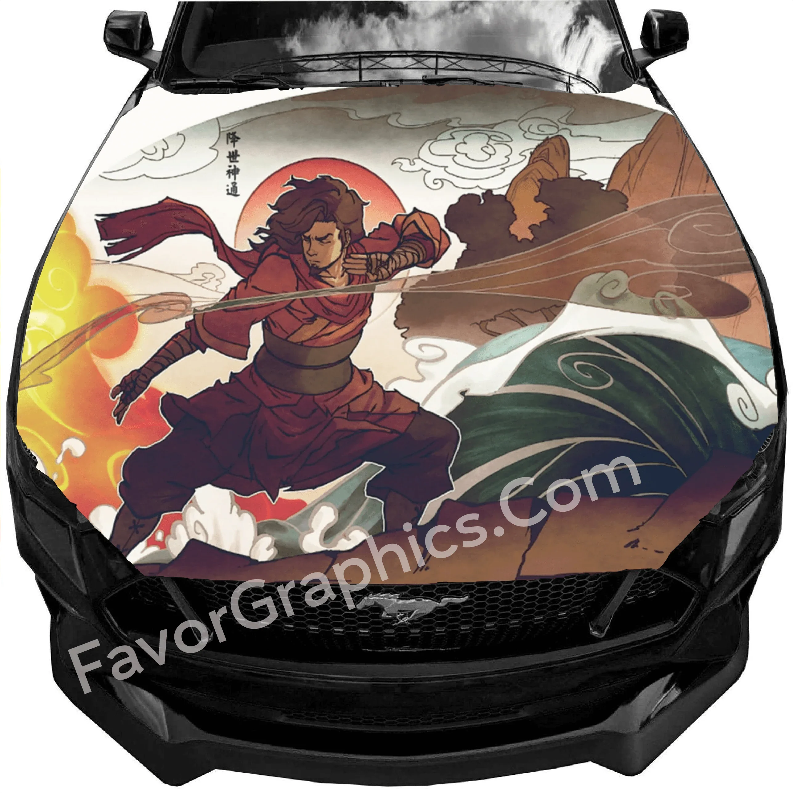 Avatar The Last Airbender Car Decal Sticker Vinyl Hood Wrap High-Quali ...