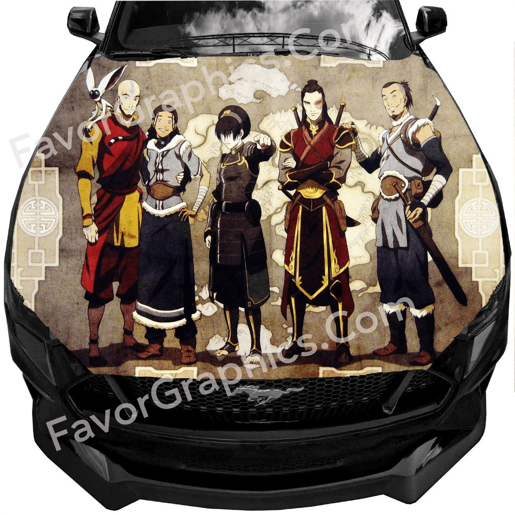 Avatar The Last Airbender Car Decal Sticker Vinyl Hood Wrap High-Quali ...