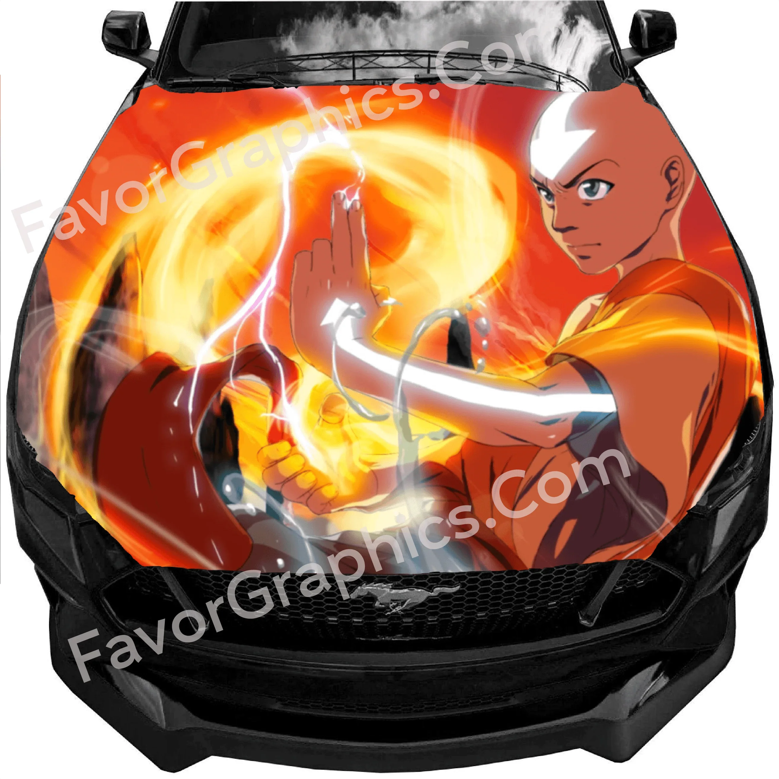 Avatar The Last Airbender Car Decal Sticker Vinyl Hood Wrap High-Quali ...