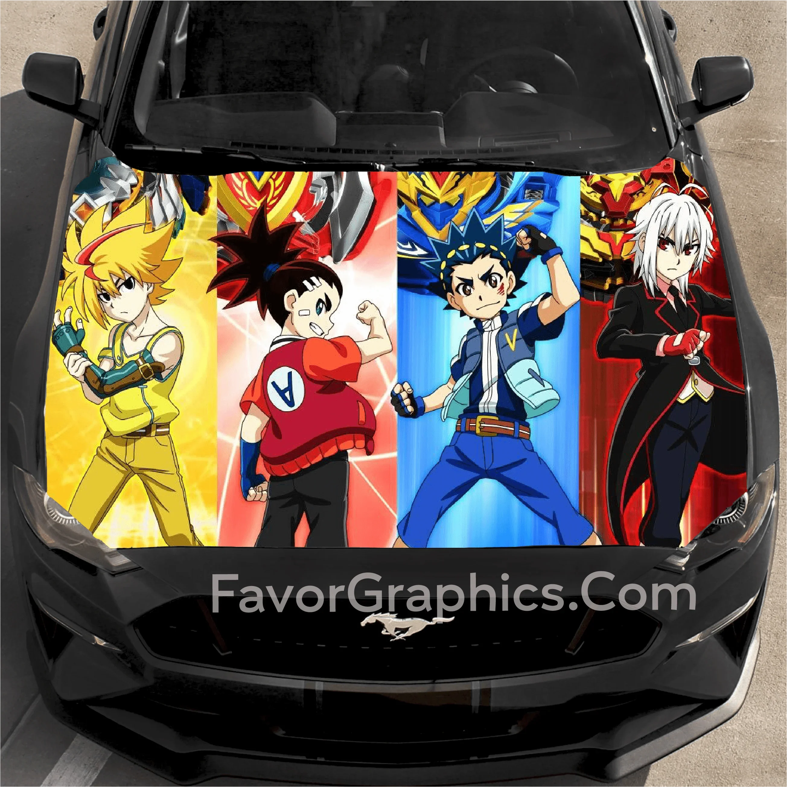 Beyblade Car Decal Vinyl Hood Wrap High Quality Graphic – Favor Graphics