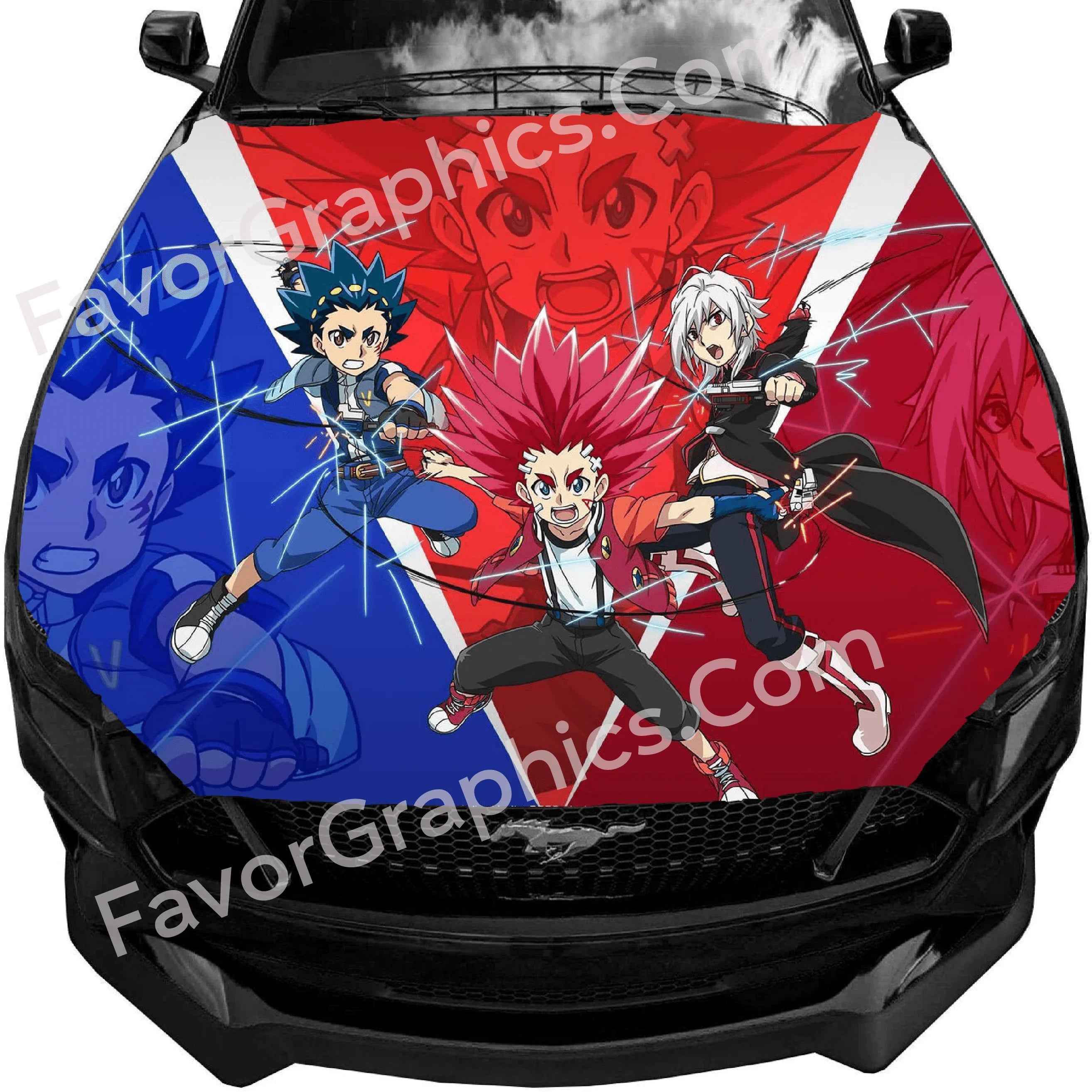 Beyblade Car Decal Vinyl Hood Wrap High Quality Graphic – Favor Graphics