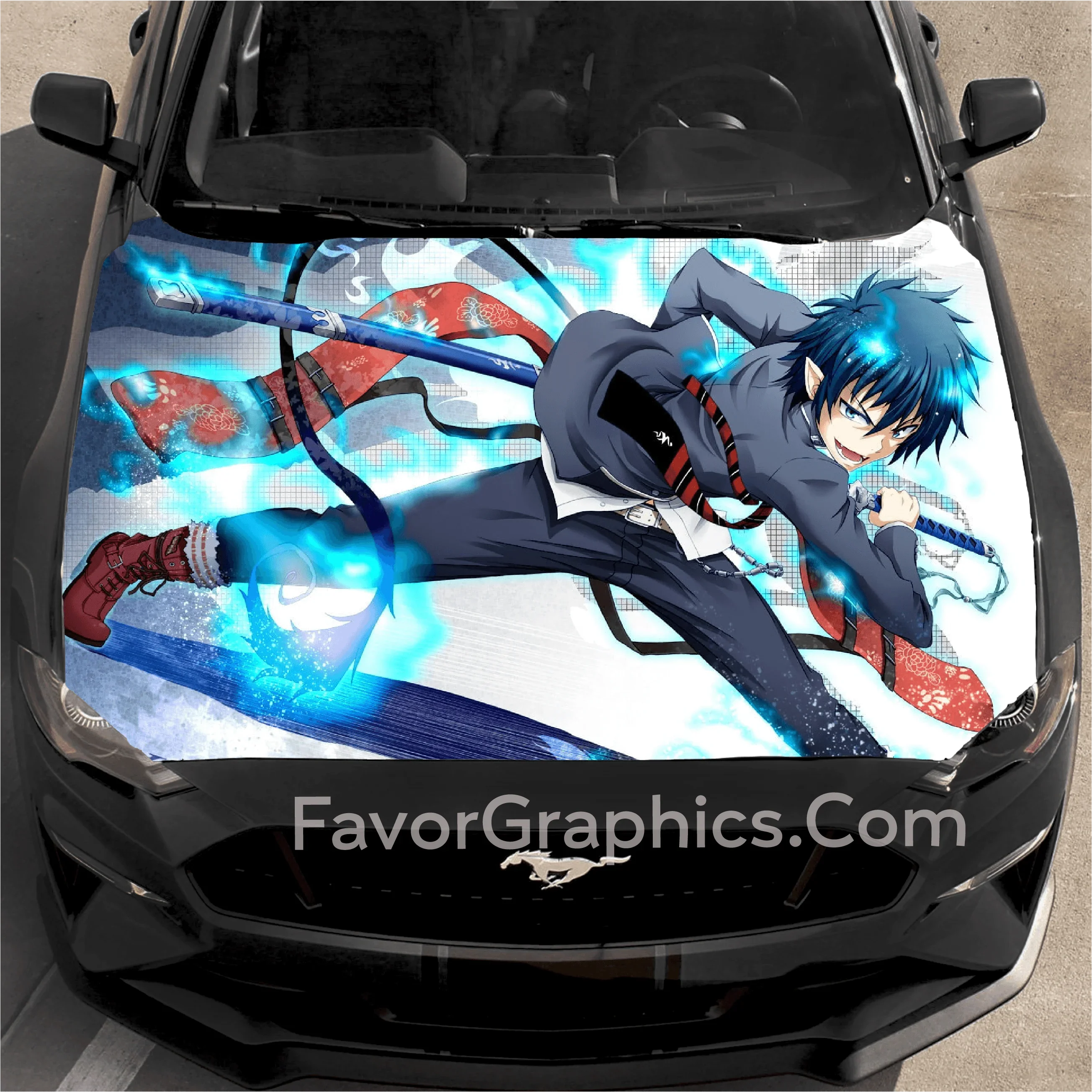 Blue Exorcist Car Decal Vinyl Hood Wrap High Quality Graphic – Favor ...
