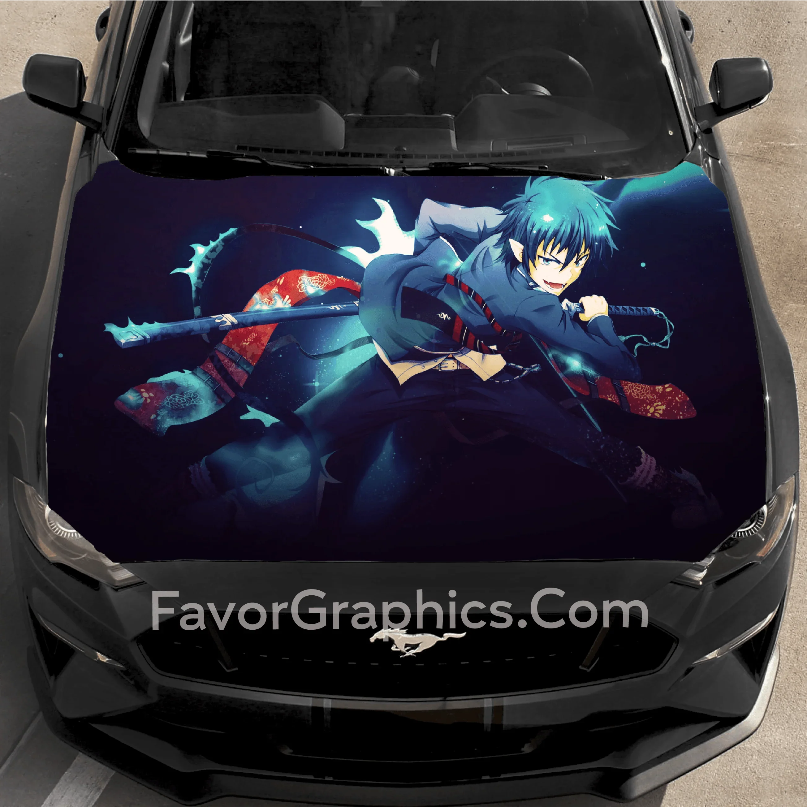 Blue Exorcist Car Decal Vinyl Hood Wrap High Quality Graphic – Favor ...
