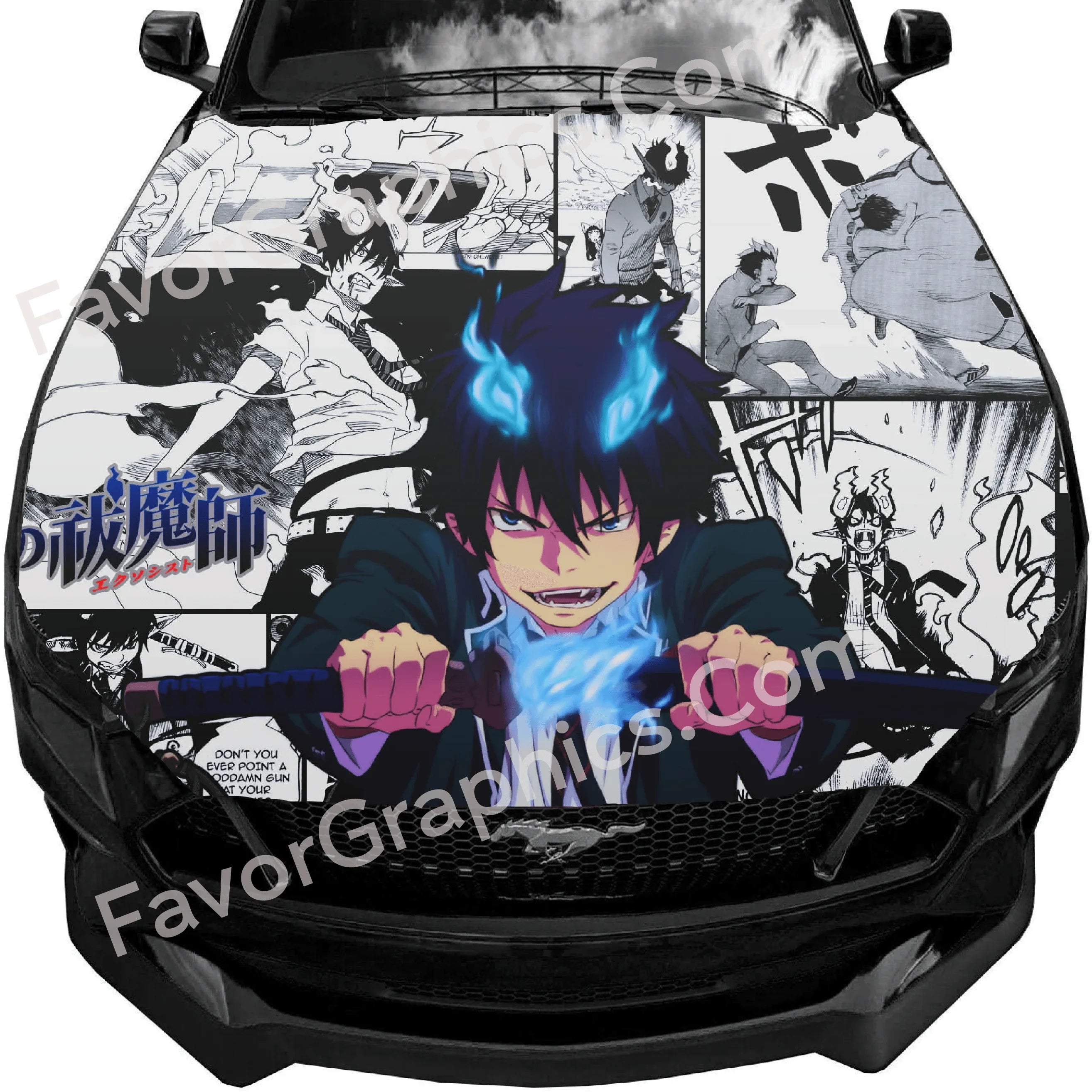 Blue Exorcist Car Decal Vinyl Hood Wrap High Quality Graphic – Favor ...