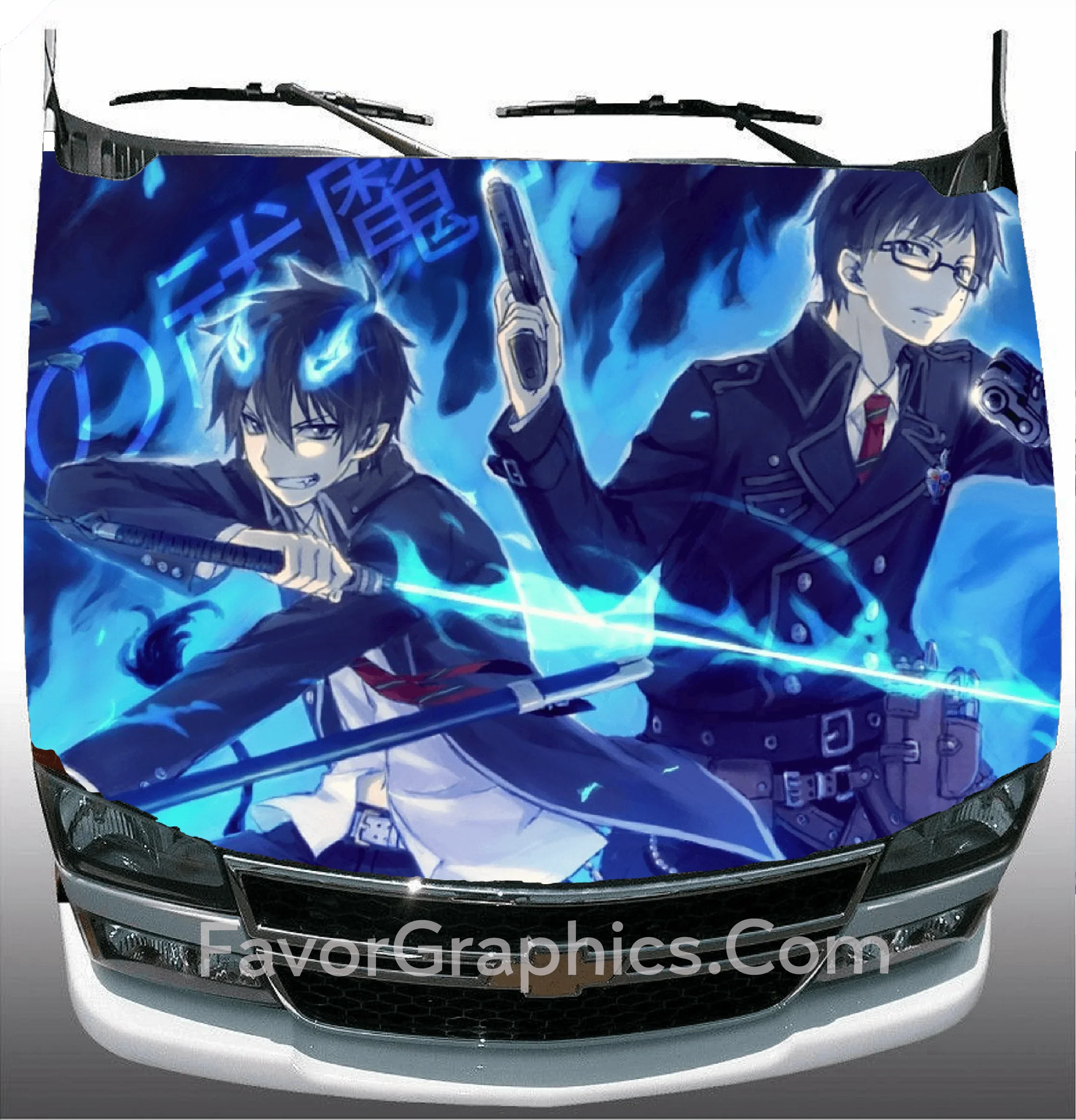 Blue Exorcist Car Decal Vinyl Hood Wrap – Favor Graphics
