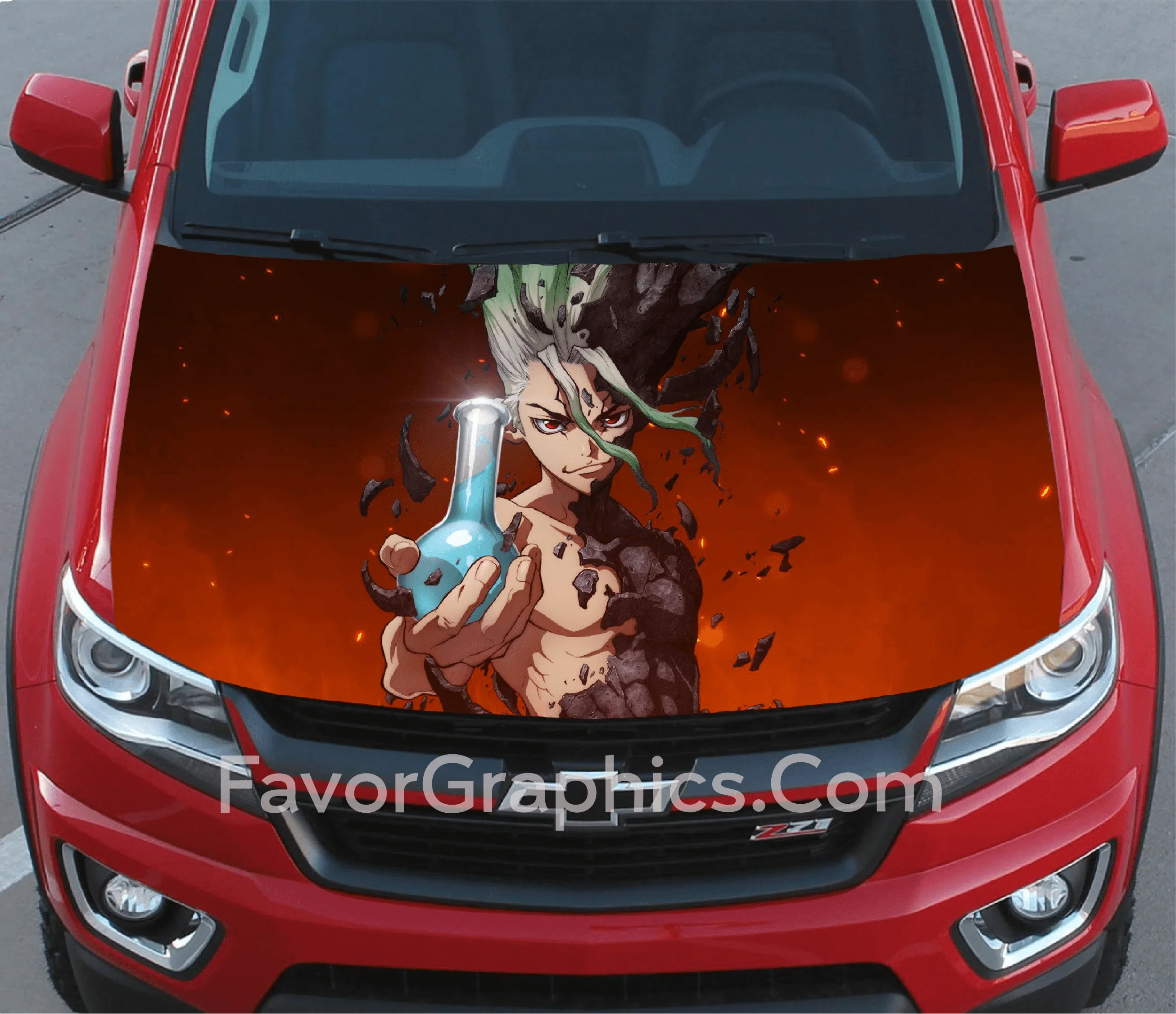 Dr. Stone Car Decal Vinyl Hood Wrap High Quality Graphic – Favor Graphics
