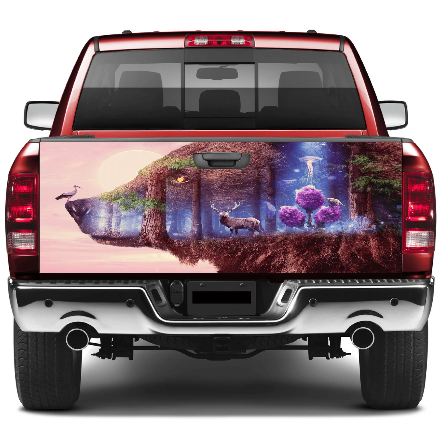 Tailgate Wraps For Trucks Wrap Vinyl Car Decals Fantasy Wolf SUV Car S ...