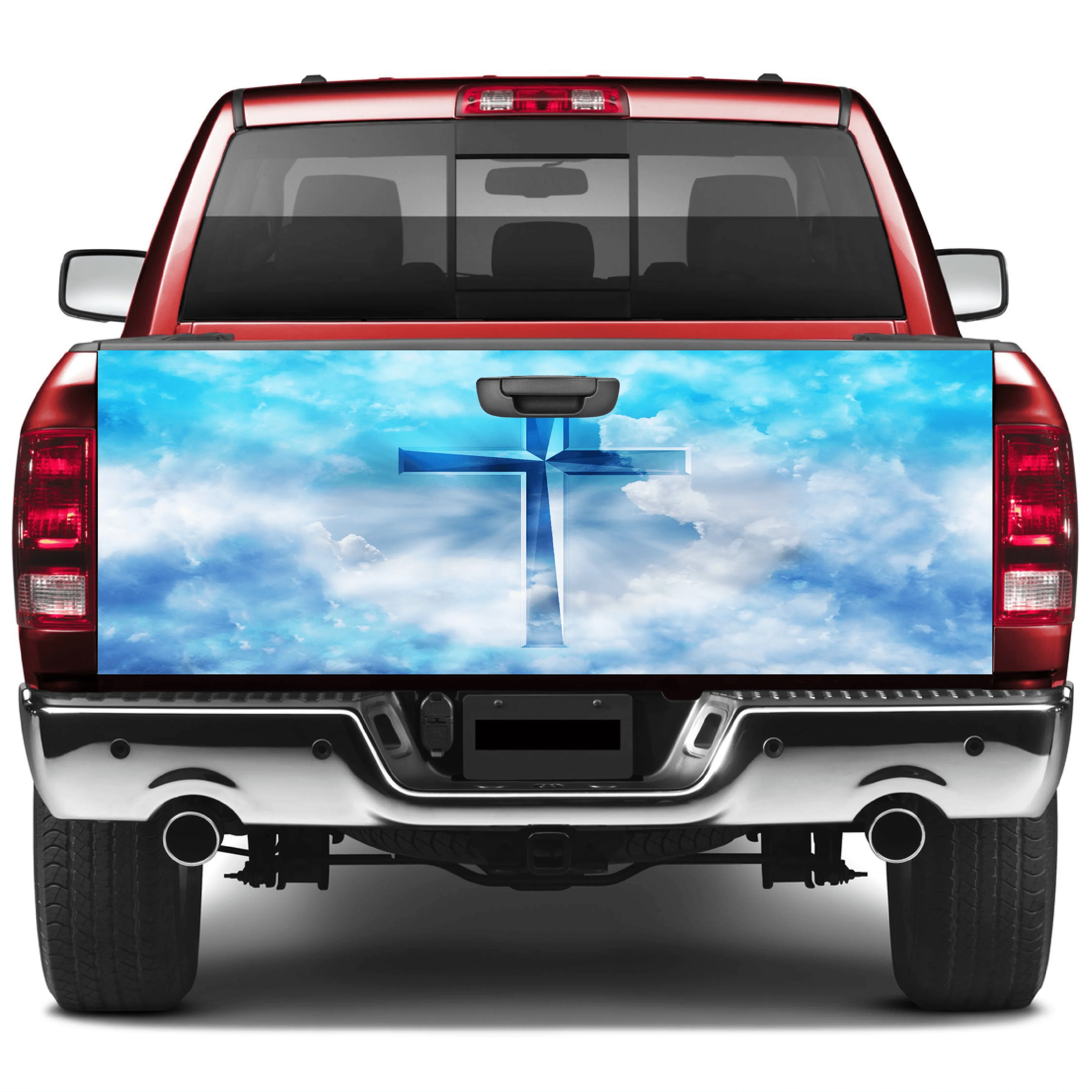 Tailgate Wraps For Trucks Wrap Vinyl Car Decals God Jesus Christian SU ...