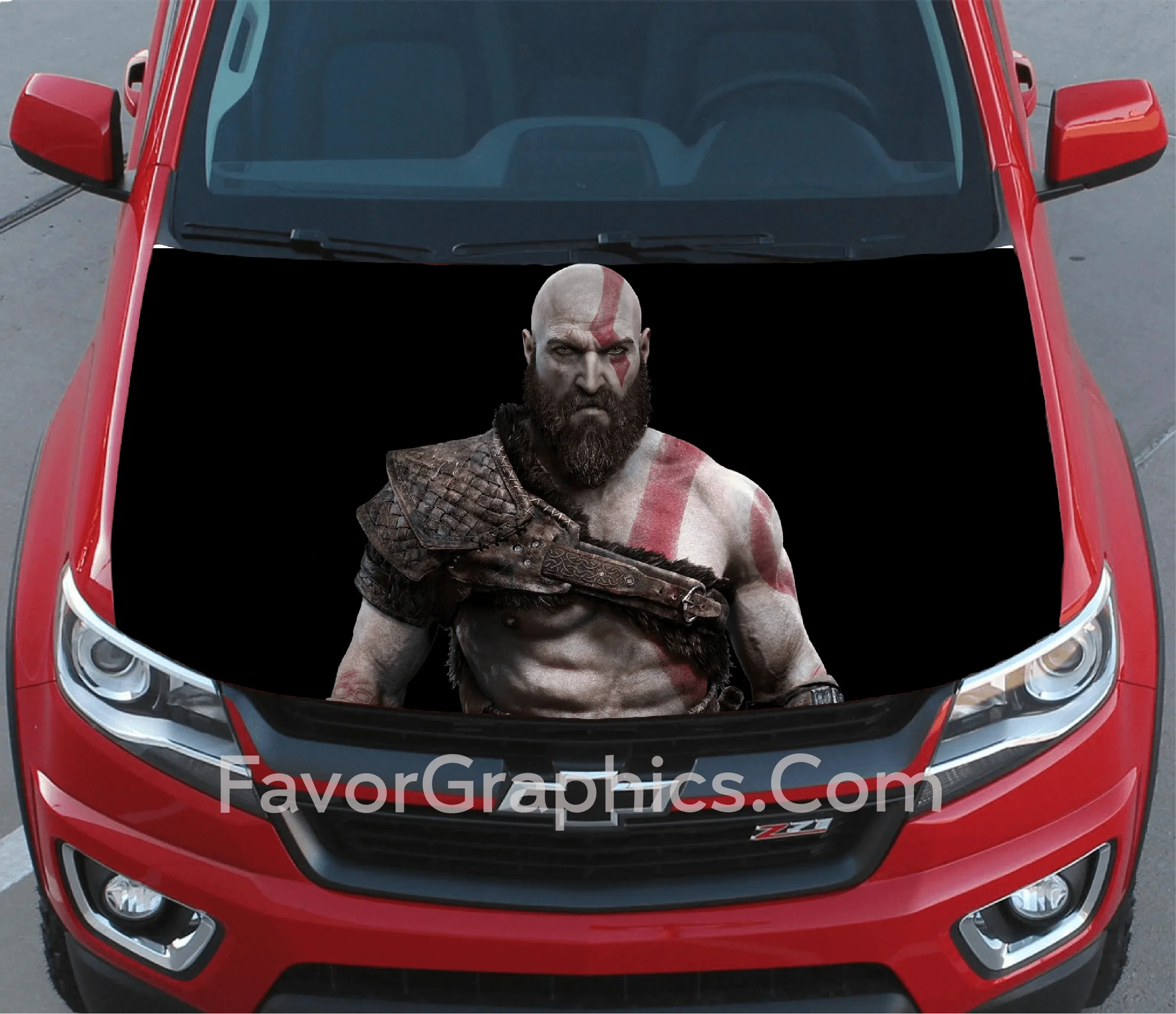 God of War Car Decal Vinyl Hood Wrap High Quality Graphic – Favor Graphics