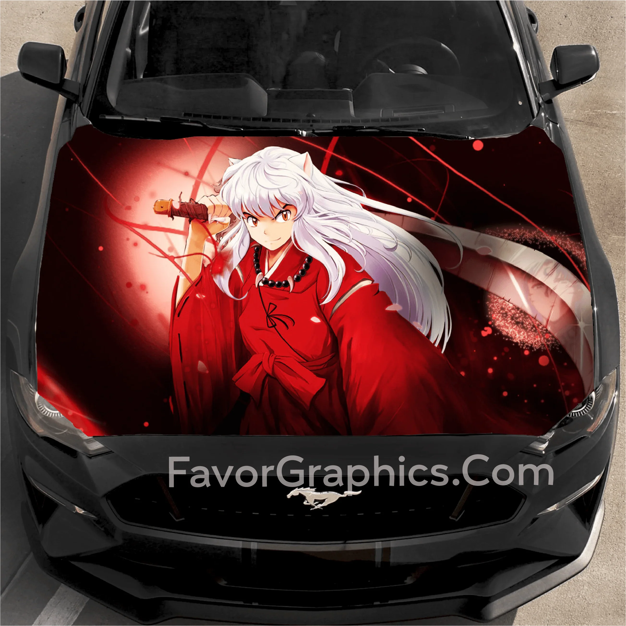 Inuyasha Car Decal Vinyl Hood Wrap High Quality Graphic – Favor Graphics