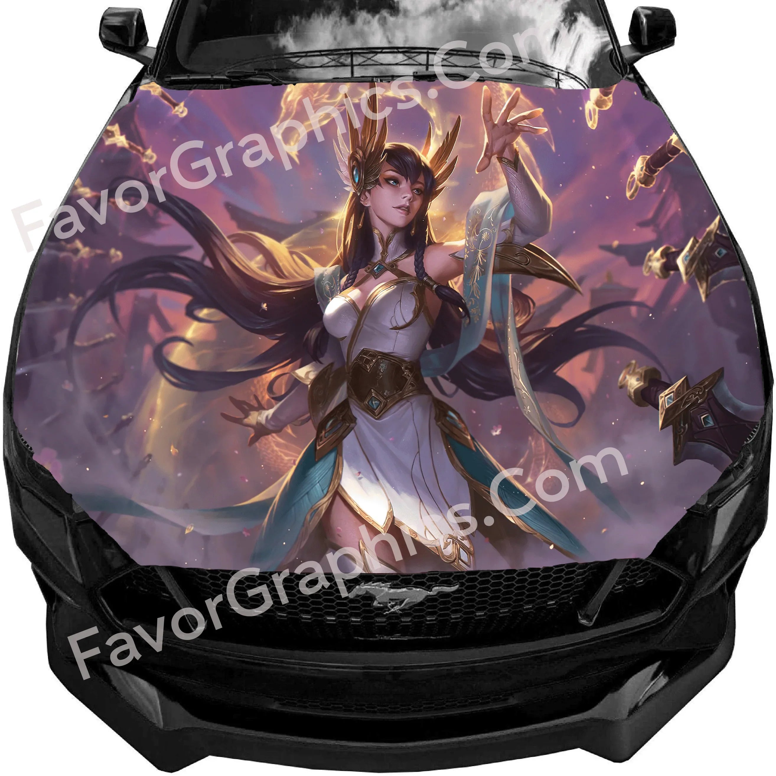 League of Legends Irelia Car Decal Vinyl Hood Wrap High Quality Graphi ...