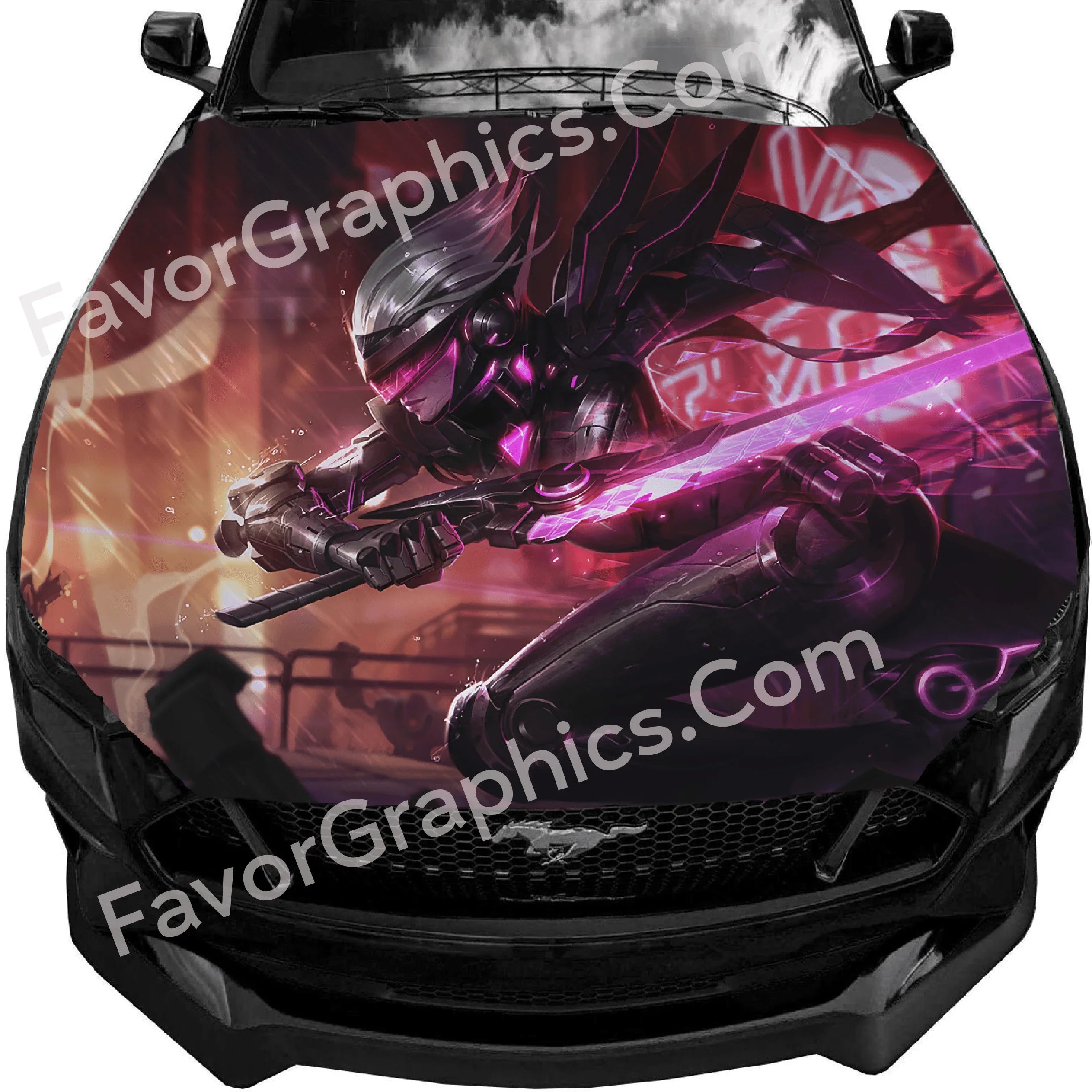 League Of Legends Fiora Car Decal Vinyl Hood Wrap – Favor Graphics