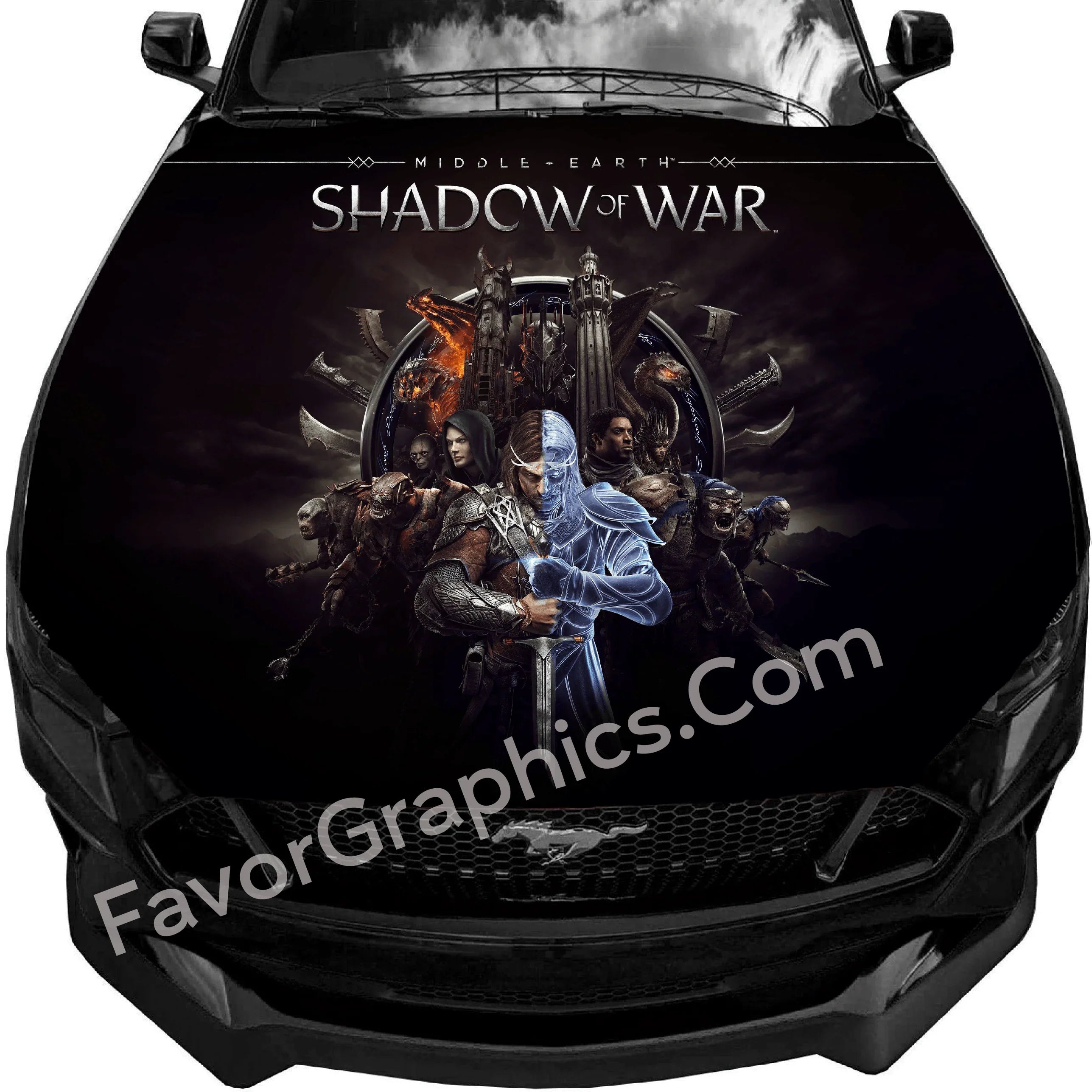 Middle Earth Shadow of War Car Decal Vinyl Hood Wrap – Favor Graphics
