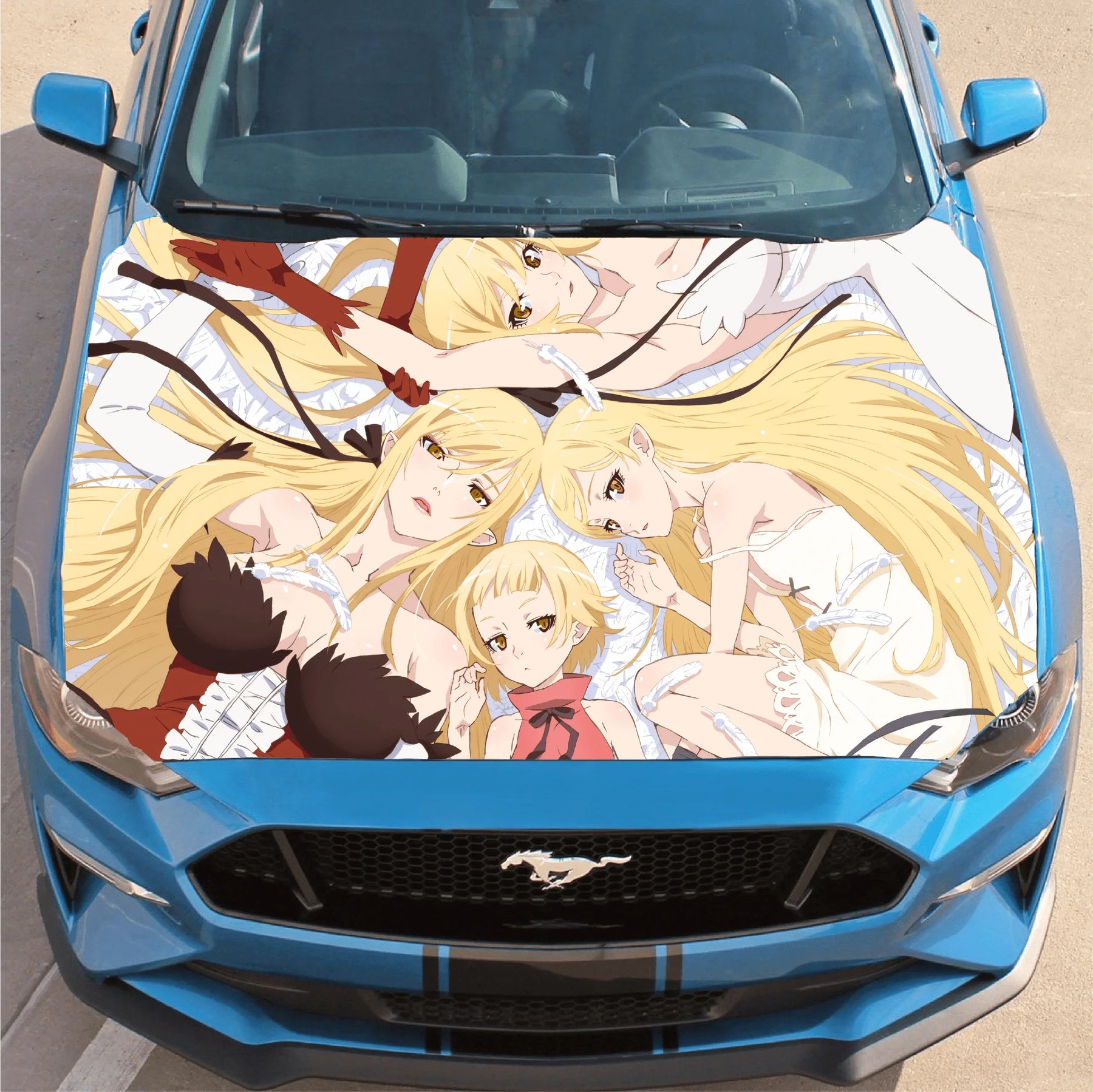 Oshino Shinobu, Monogatari Series Car Hood Vinyl Decal High Quality Gr ...