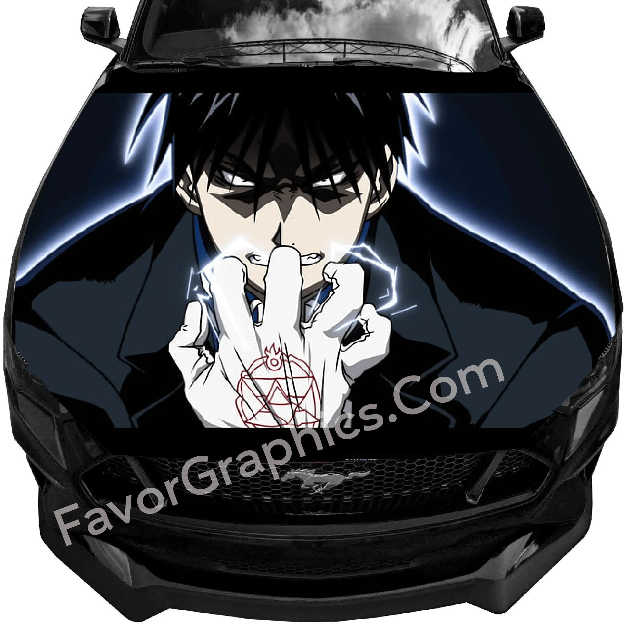 Roy Mustang Fullmetal Alchemist Car Decal Vinyl Hood Wrap – Favor Graphics