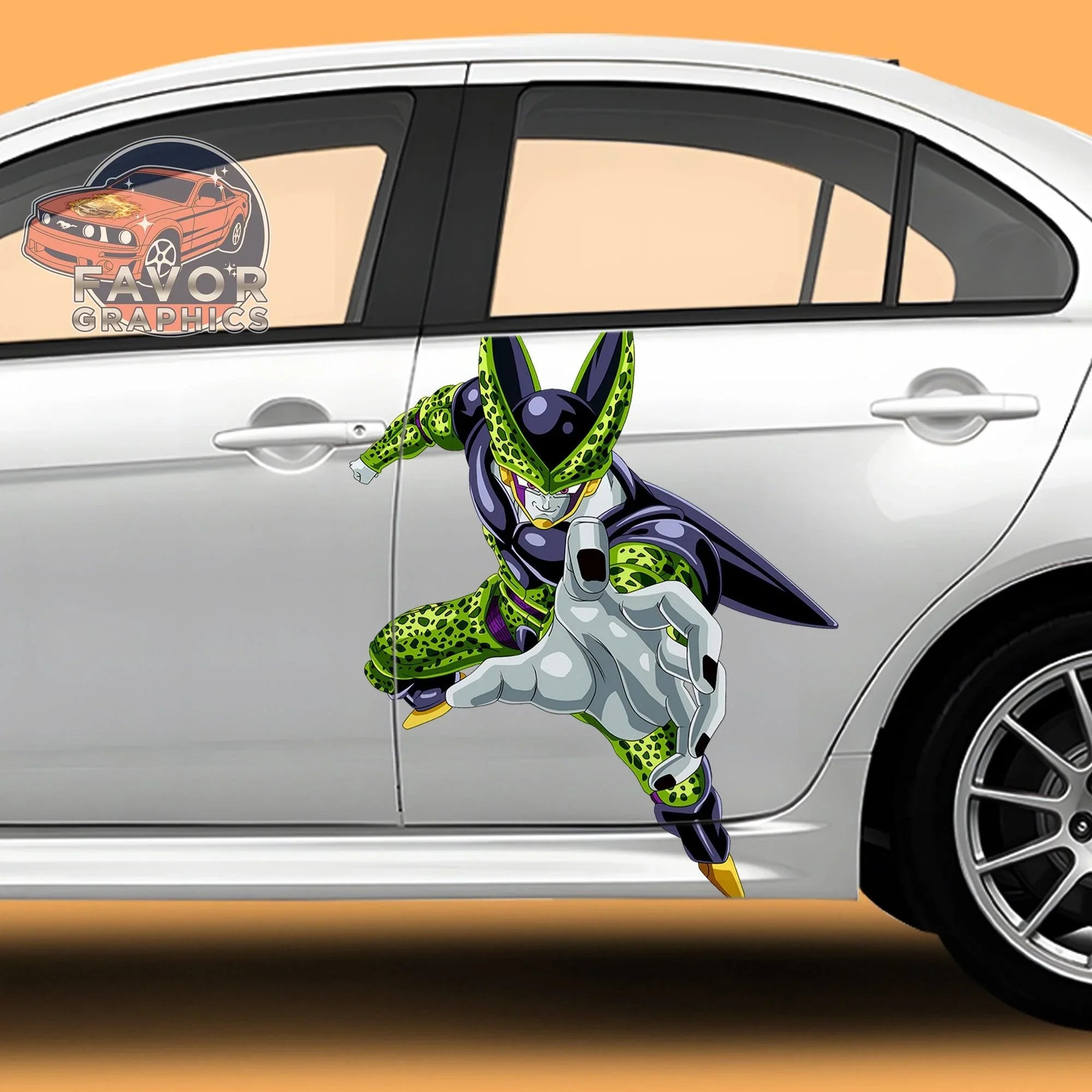 Cell Dragon Ball DBZ Itasha Car Door Decal, Vinyl Sticker – Favor Graphics