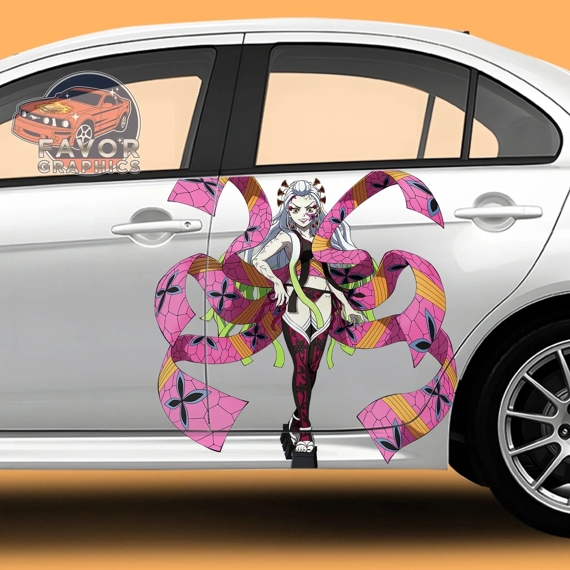 Daki Demon Slayer Itasha Car Door Decal, Vinyl Sticker – Favor Graphics