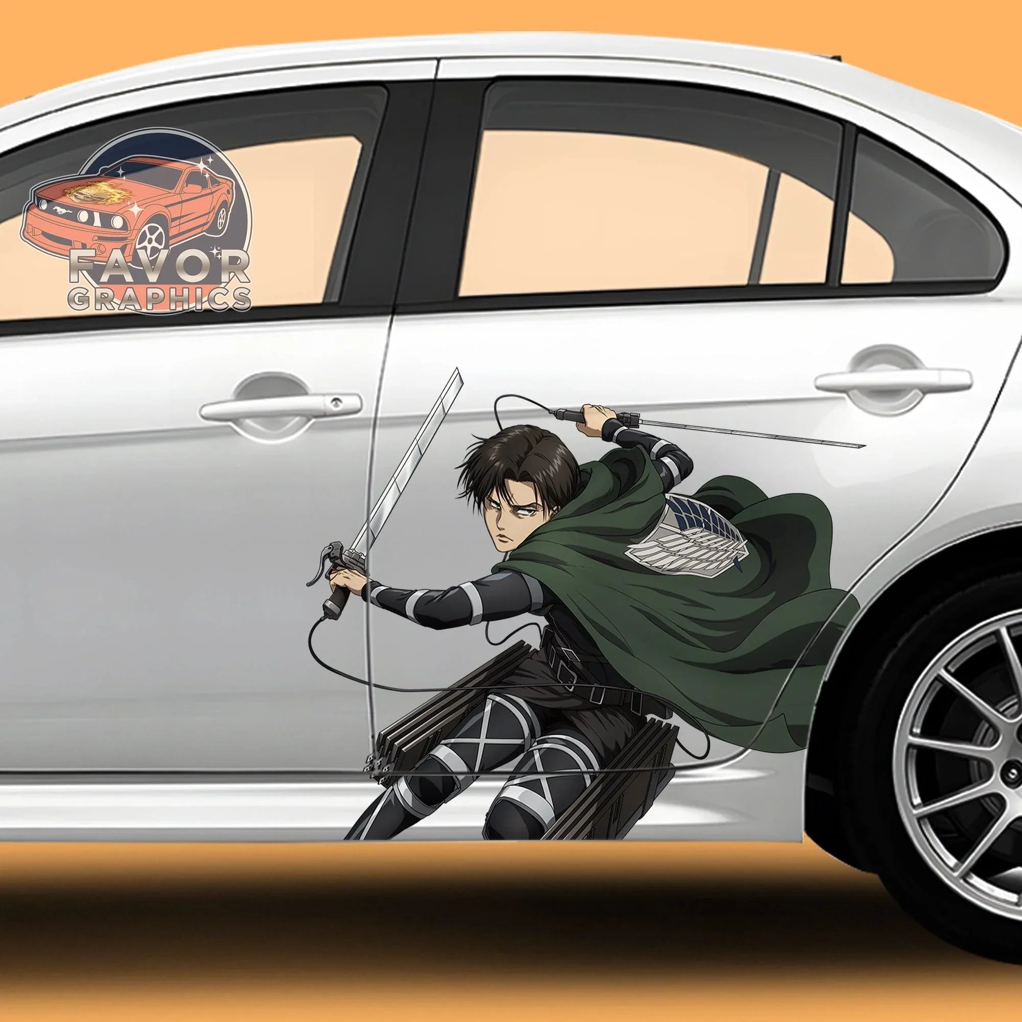 Levi Ackerman Attack On Titan Car Door Decal, Vinyl Sticker – Favor ...