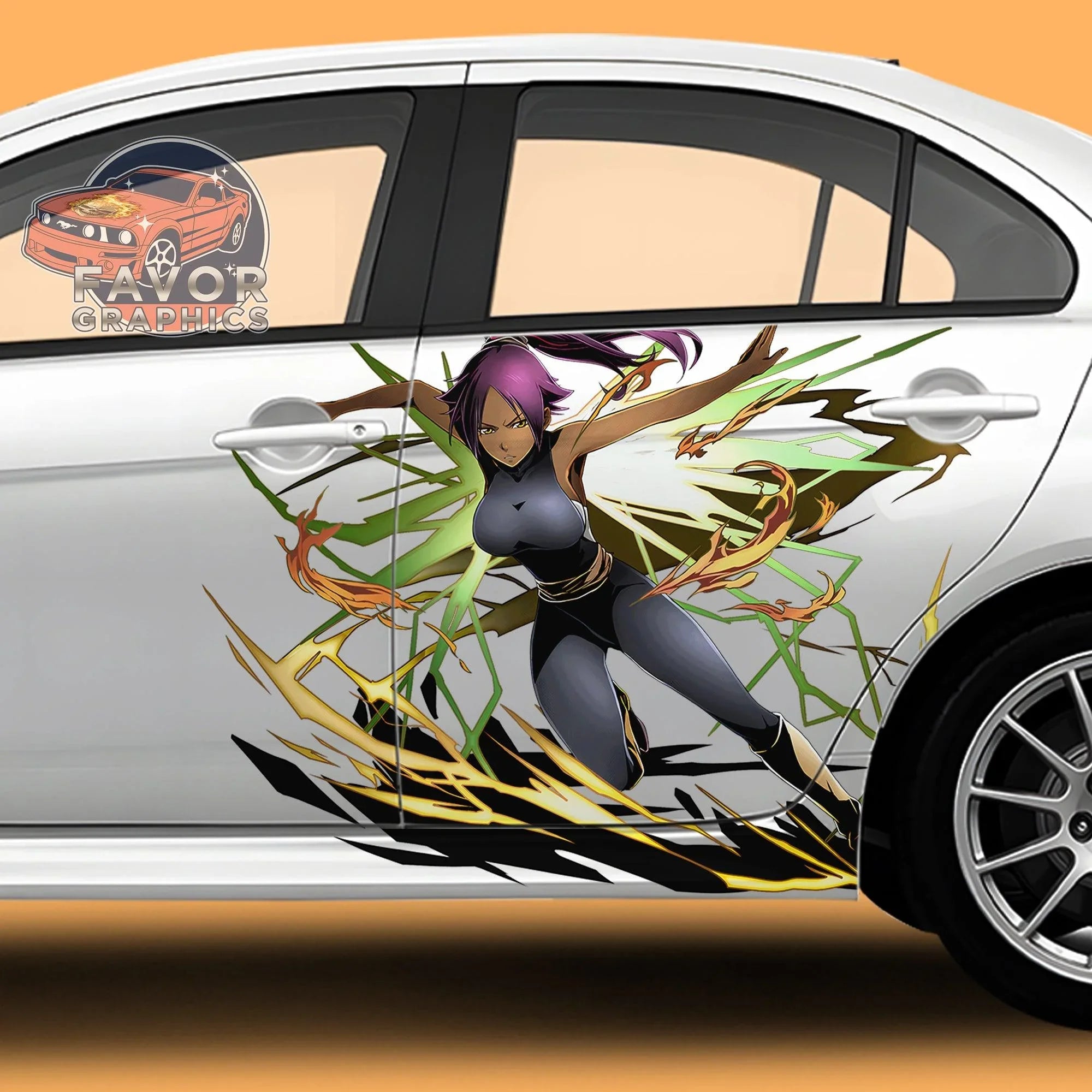Yoruichi Shihouin Bleach Car Door Decal, Vinyl Sticker – Favor Graphics