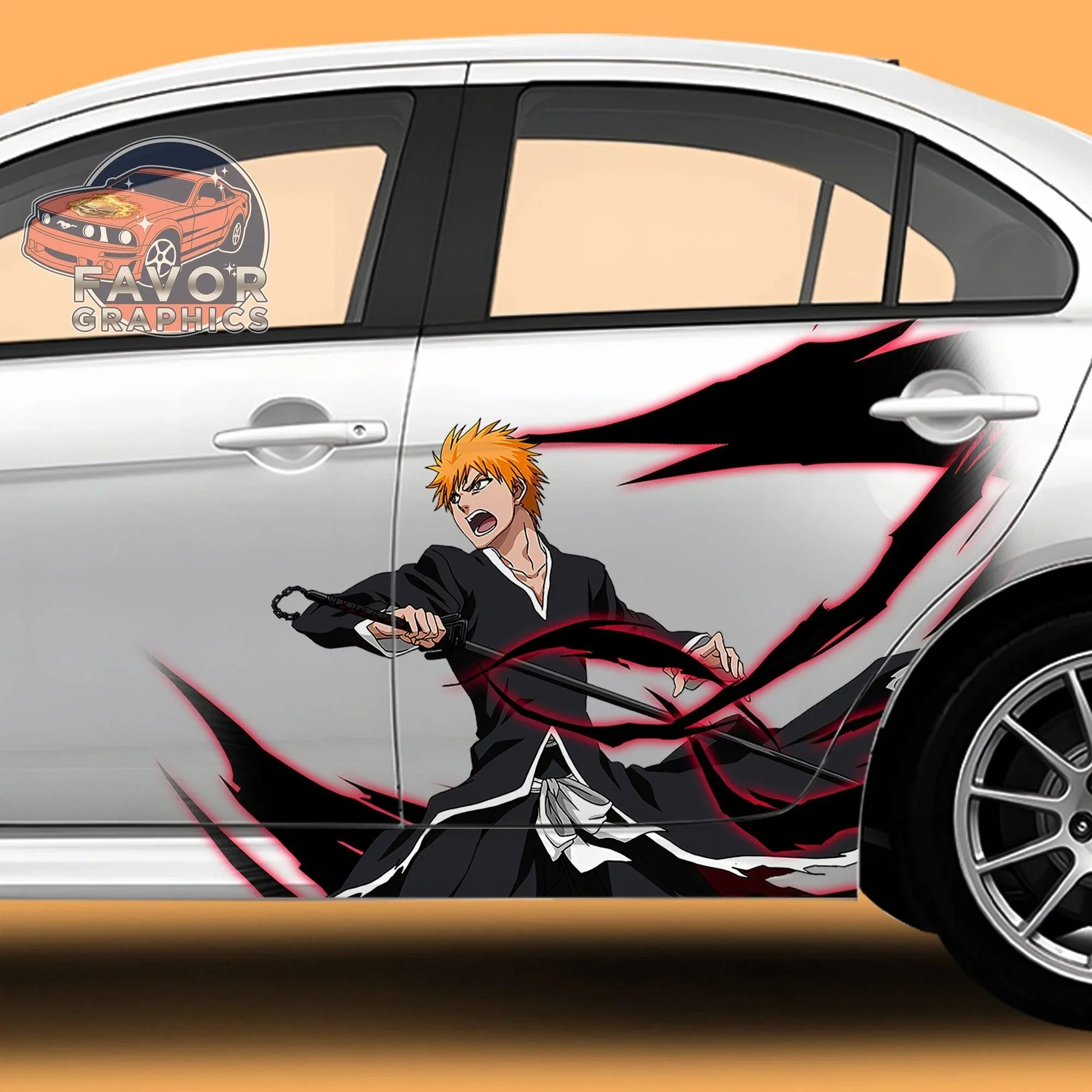 Kurosaki Ichigo Bleach Car Door Decal, Vinyl Sticker – Favor Graphics